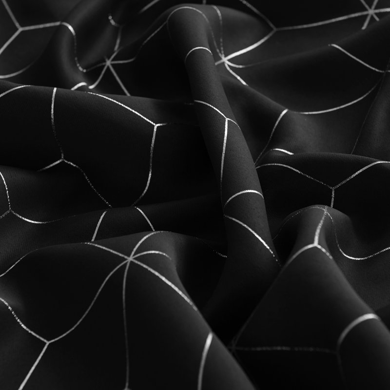 Deconovo Silver Diamond Pattern Curtain Pair | Wayfair