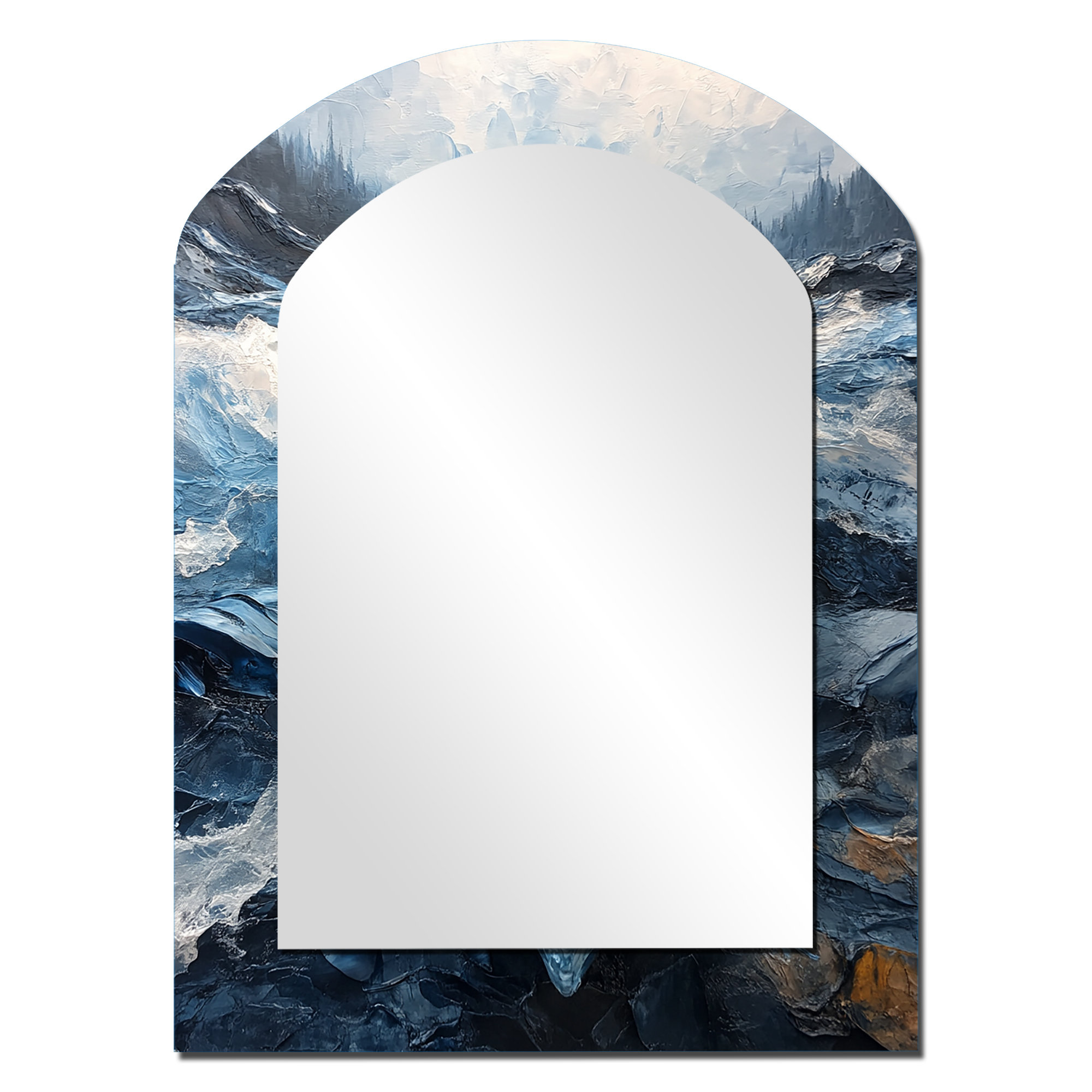 Dakota Fields Canadian Inuit Art Canoe In Blue And White Tones I - Canadian Inuit Art ...