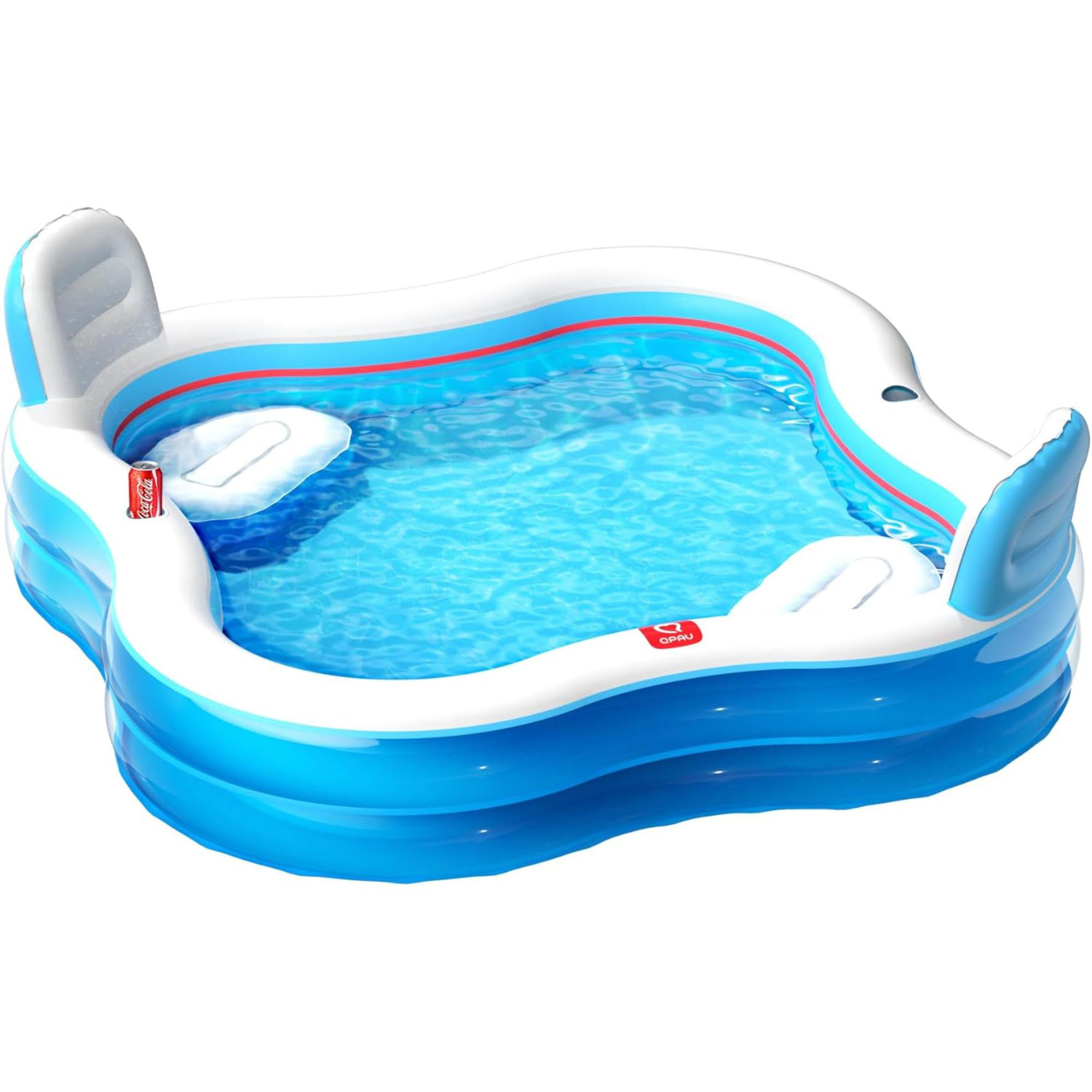 Textiles Hub Inflatable Swimming Pool With 2 Seats And Backrests, Full ...