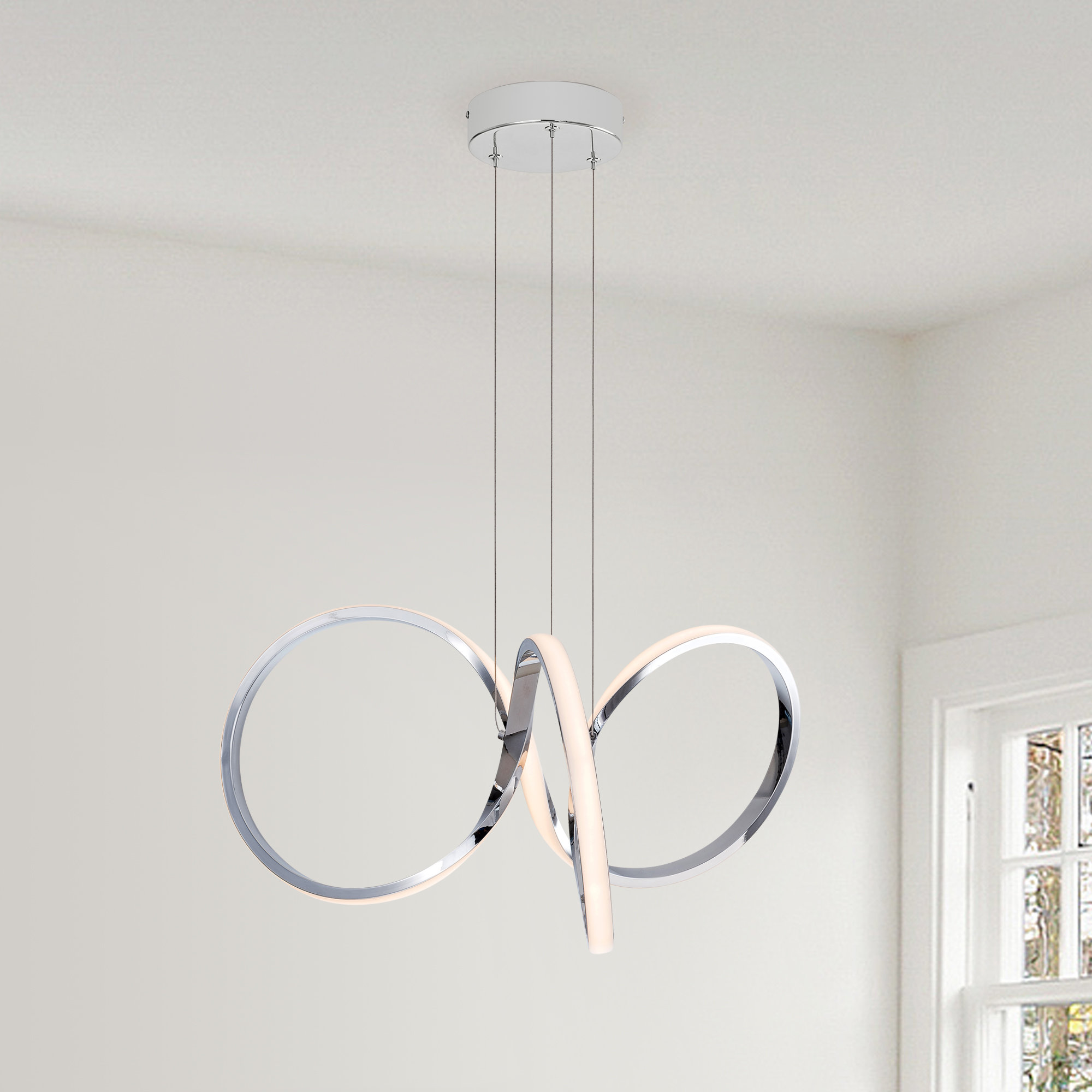 SIMPOL HOME Integrated LED, Ring Ceiling Light, Dimmable Hanging Lamp ...