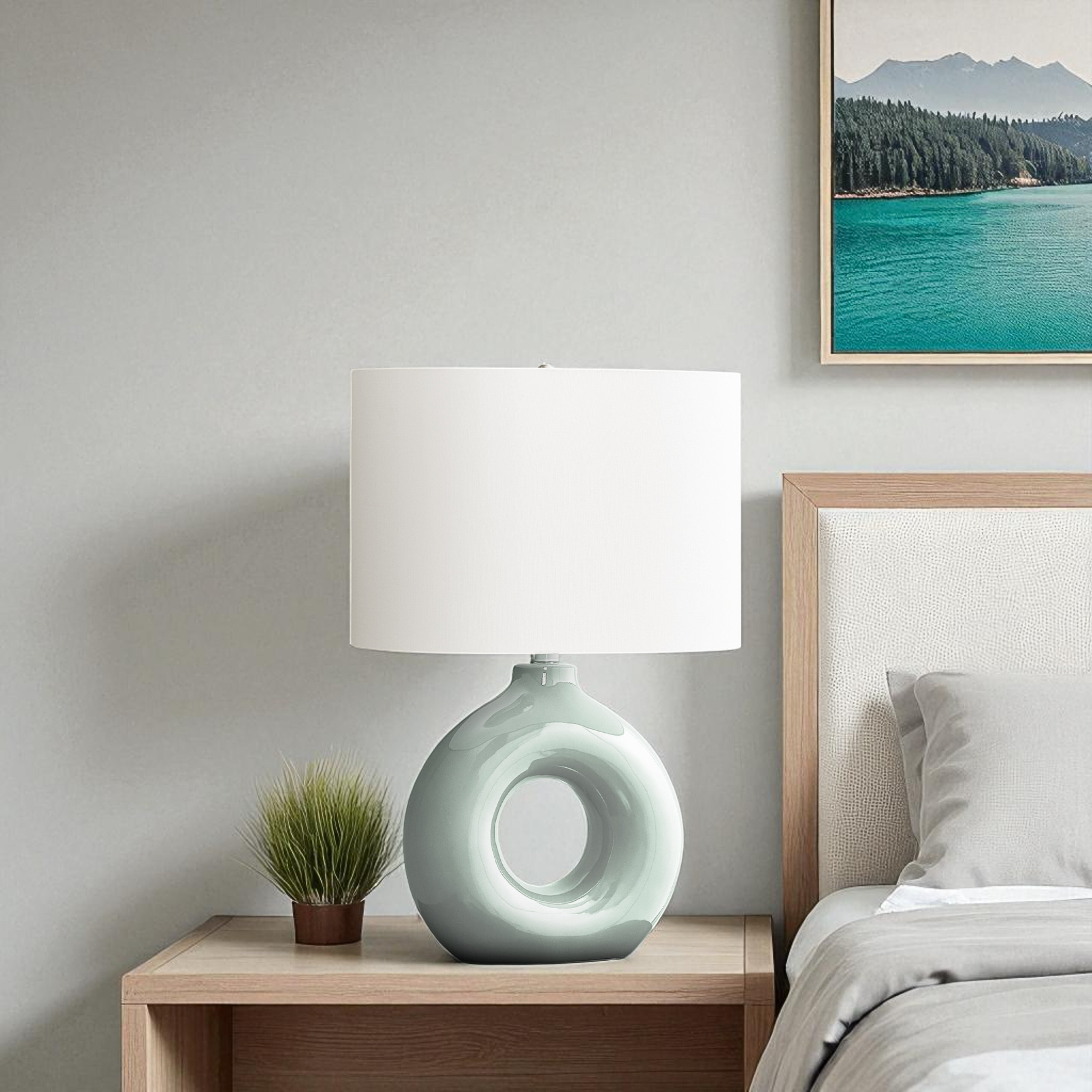 Wade Logan® Linn Green Ceramic Table Lamp | Wayfair