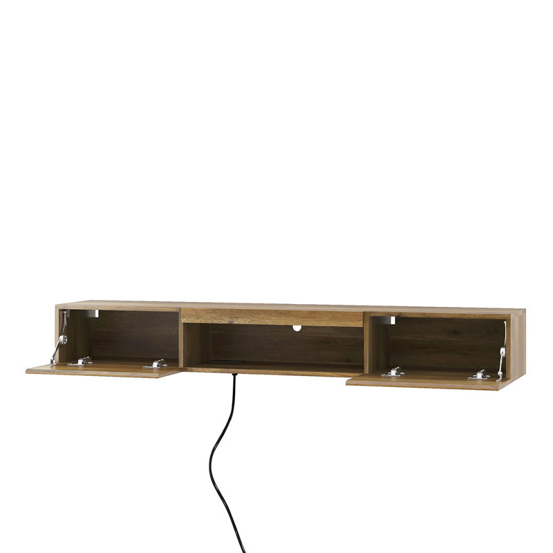 Ivy Bronx Wall Mounted Media Console (Wood) | Wayfair