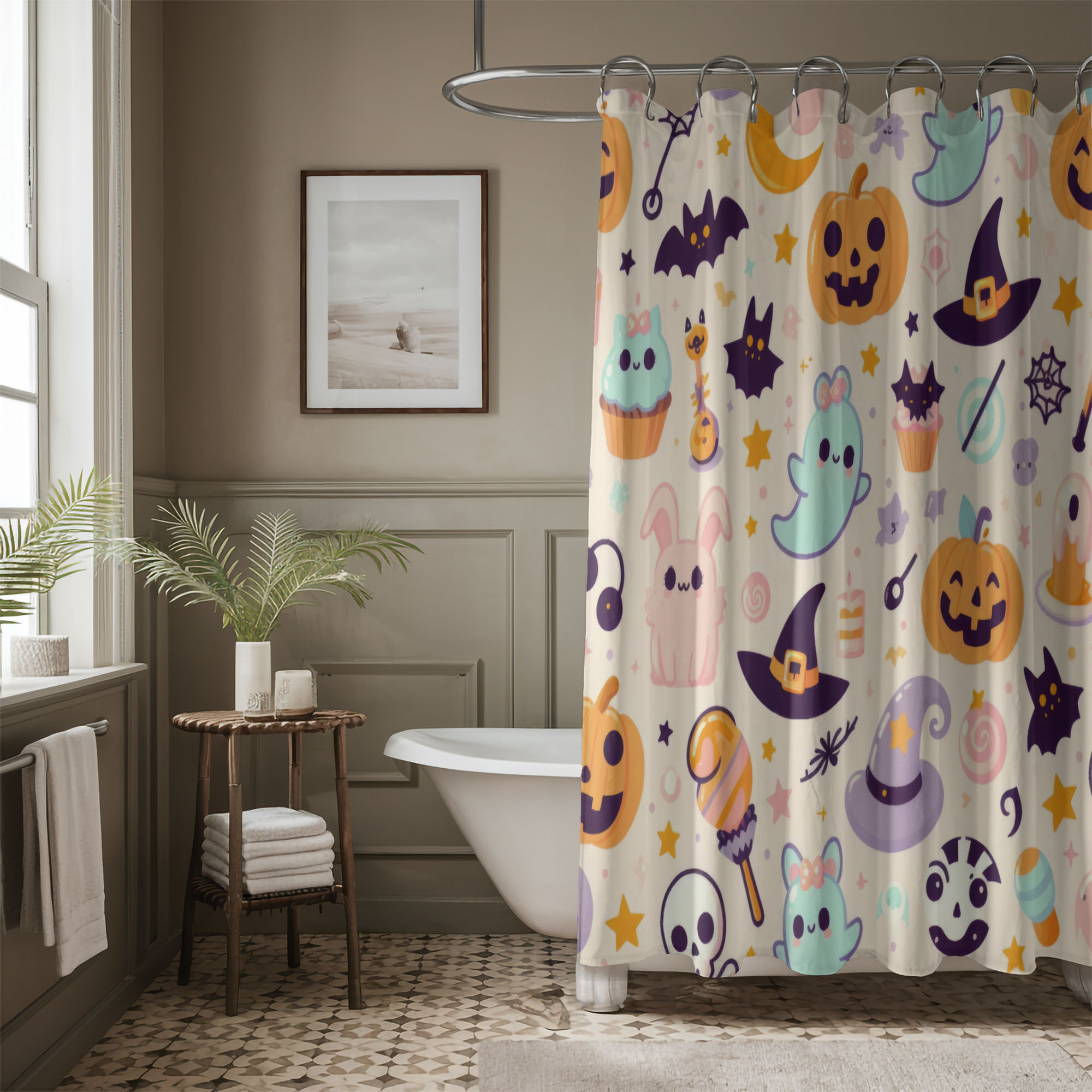 The Holiday Aisle® Pale Skeleton Charm - 1 Piece Standard Shower ...