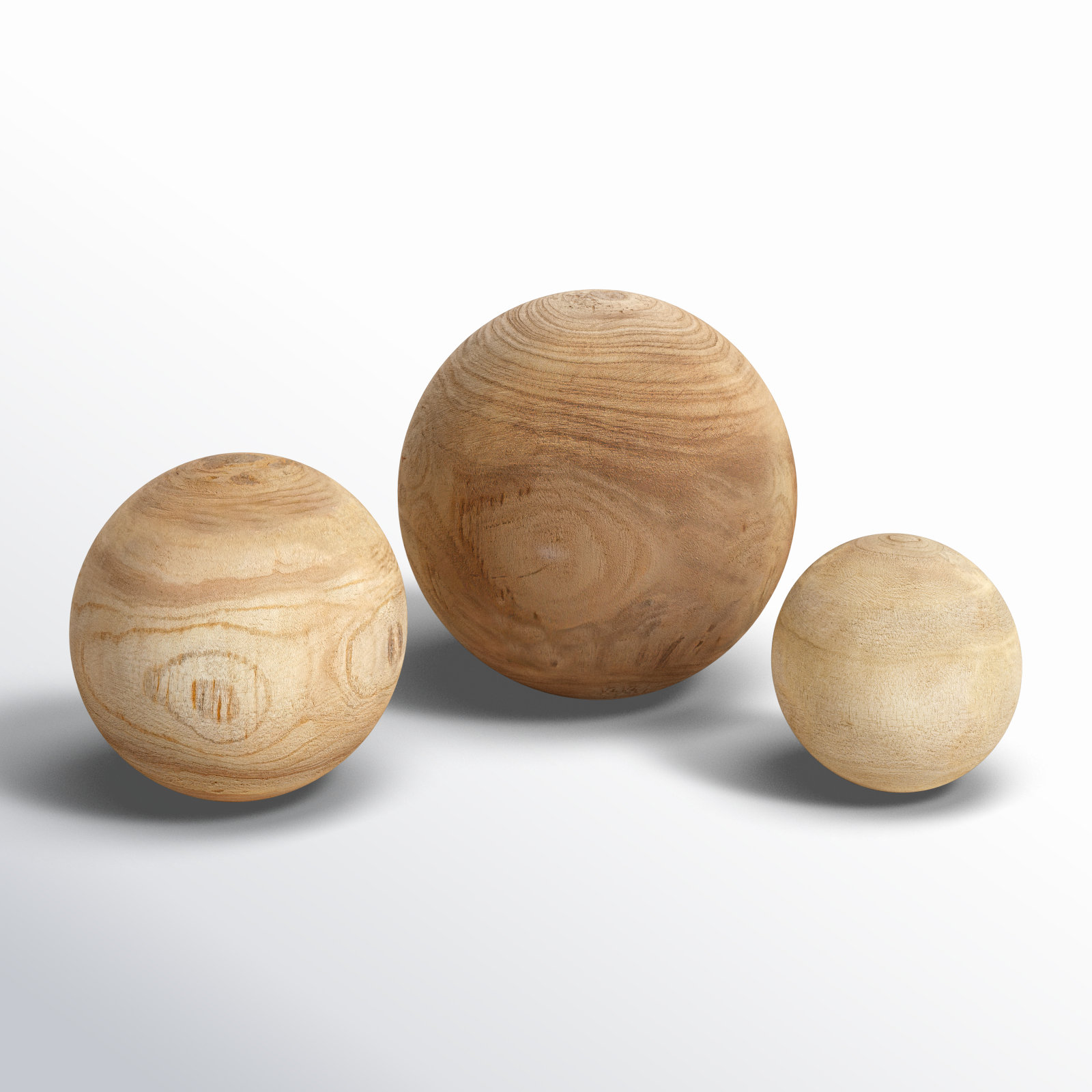Joss & Main Tasia Wood 3 Piece Ball Set & Reviews | Joss & Main
