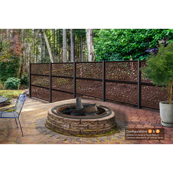 OUTDECO 2'x4' Privacy Panel Frame Kit for Outdeco Panels (Holds three 2 ...