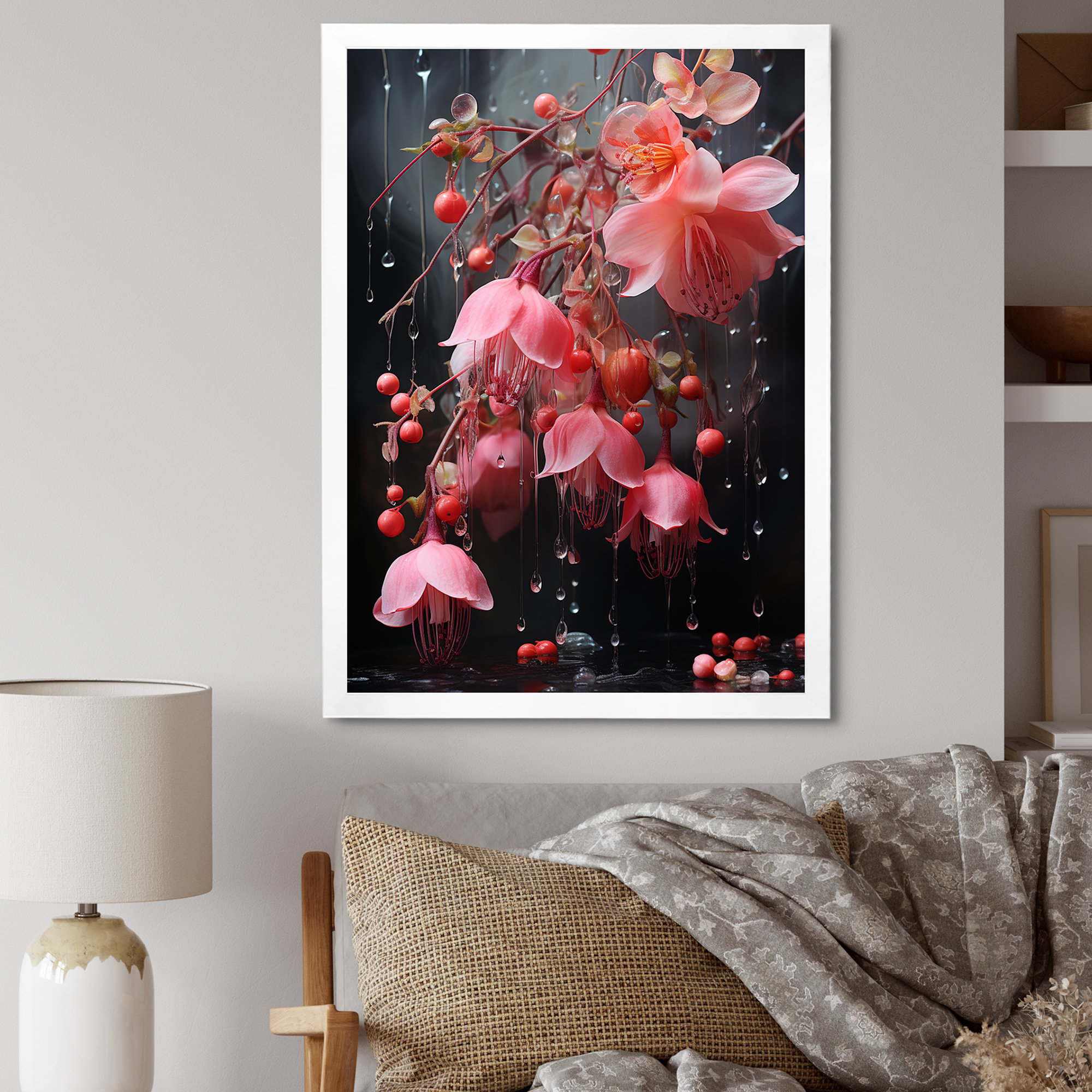 Winston Porter Crystal Pink Fuschia Flowers Blooms II - Fuschia Wall ...