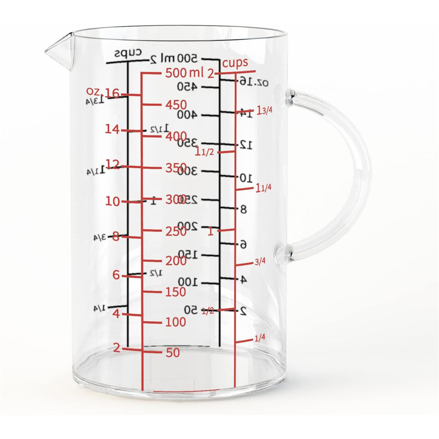 doitbest Glass Measuring Cup, 1000ml (4 Cup), Borosilicate, Double ...