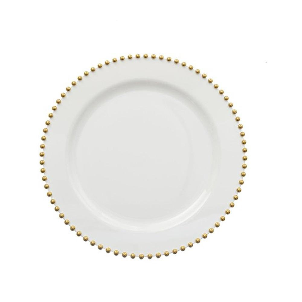House of Hampton® Beaded Collection 7.5" Plastic Salad/Dessert Plates ...