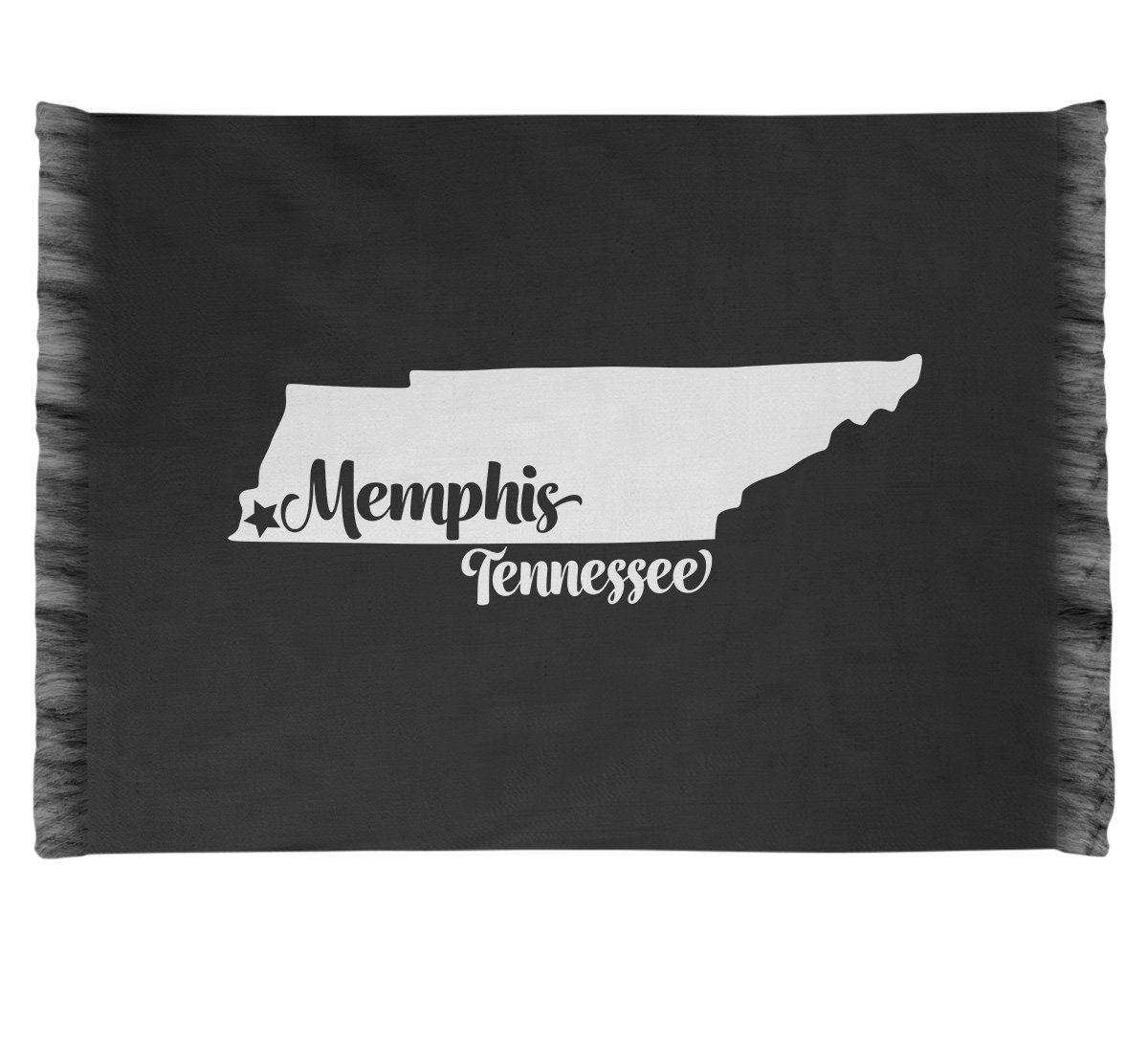 East Urban Home Memphis Tennessee Black Area Rug | Wayfair