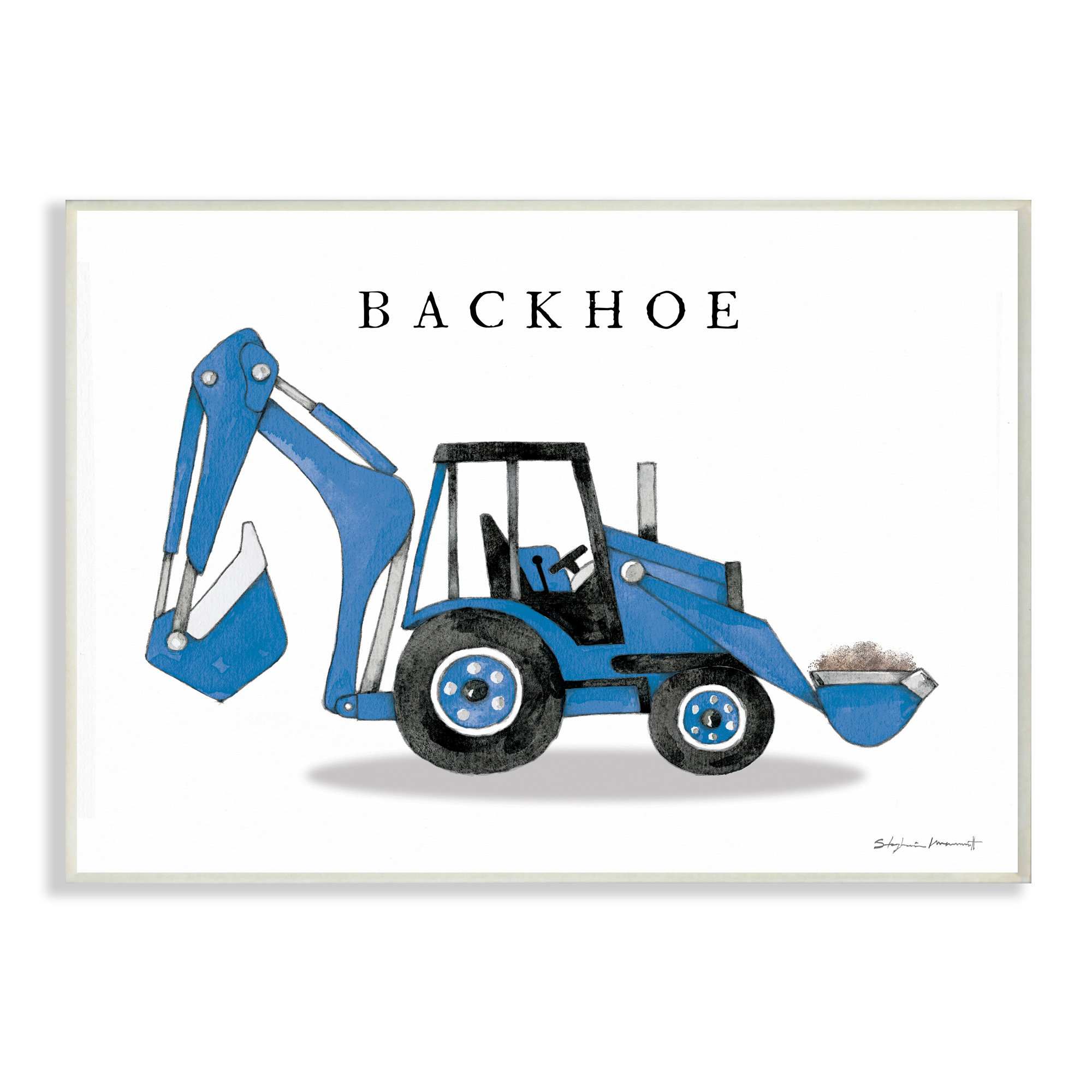 Trinx Abdul-Lateef Backhoe Construction Truck Demolition Vehicle Art ...
