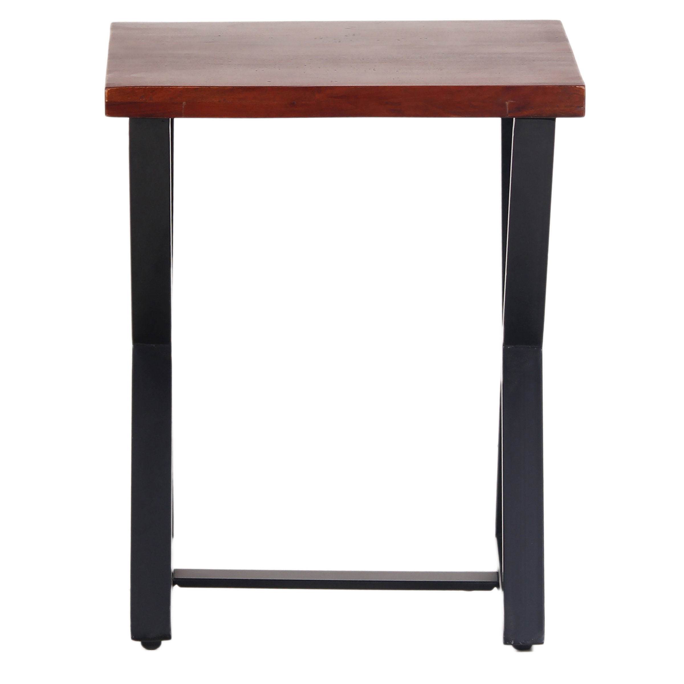 AmeriHome Solid Wood Cross Legs End Table | Wayfair