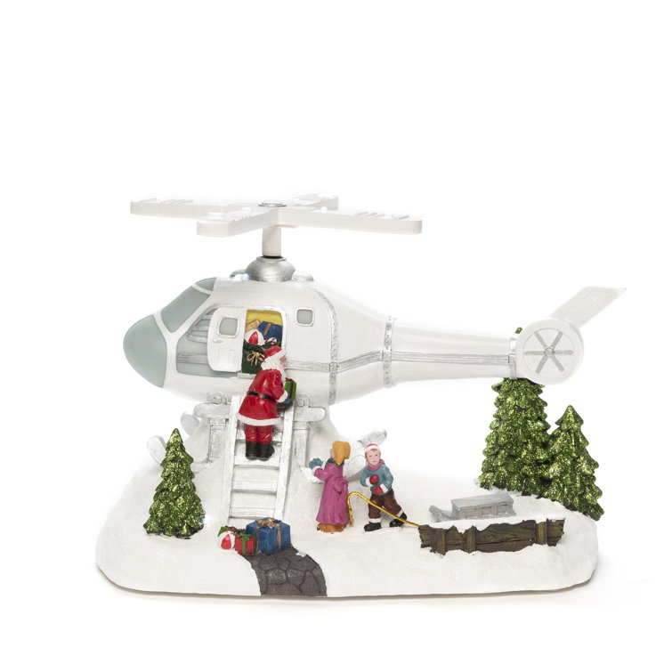 Konstsmide Santa Helicopter Scene Figurine | Wayfair.co.uk