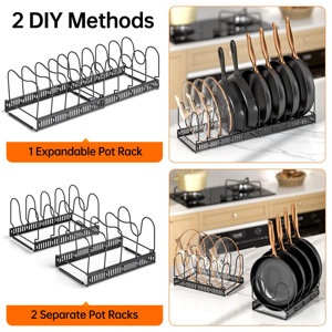 Prep & Savour Metal Straight Countertop / Cabinet Pot Rack | Wayfair