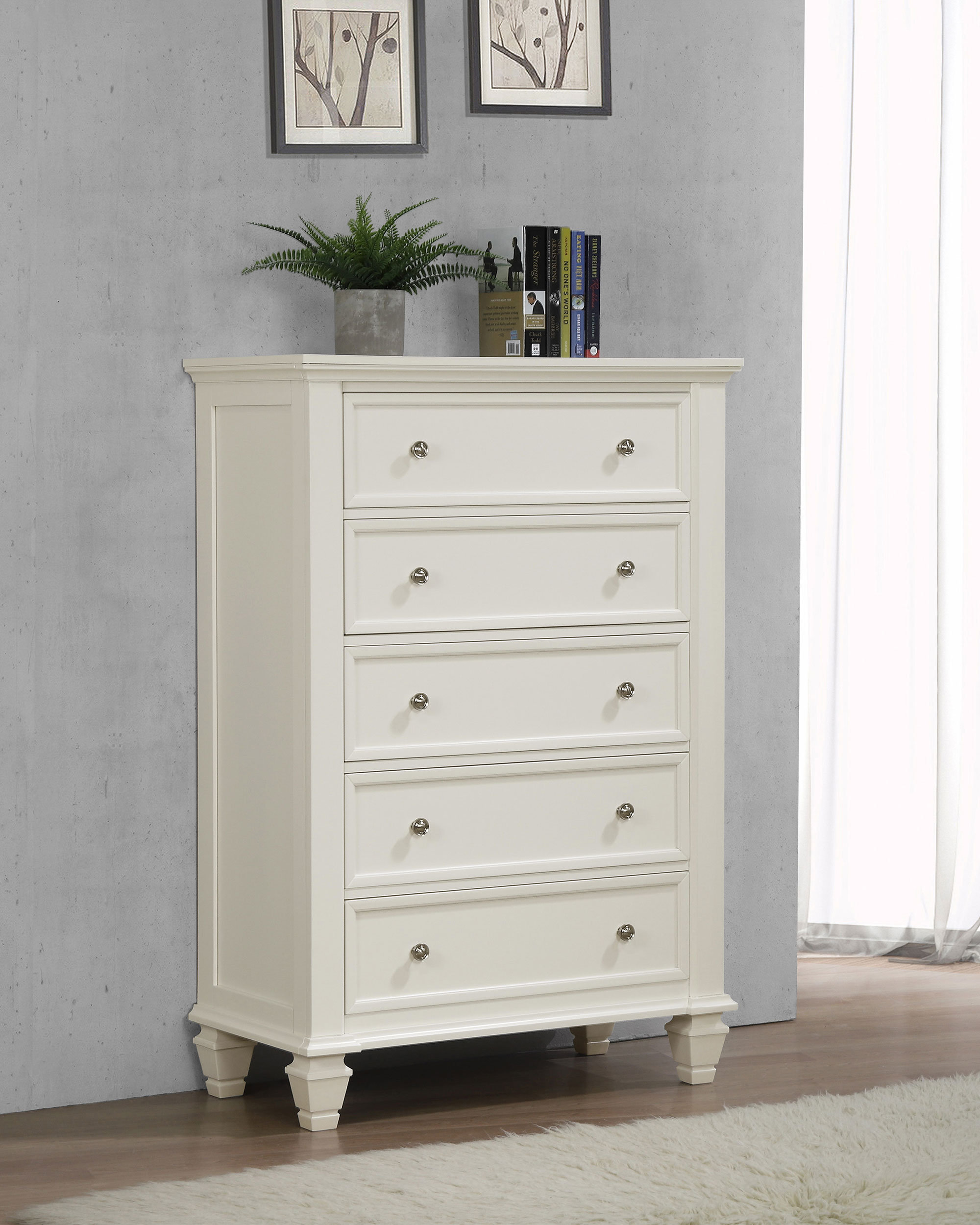 Rosalind Wheeler Sandy Beach 5-Drawer Rectangular Chest | Wayfair