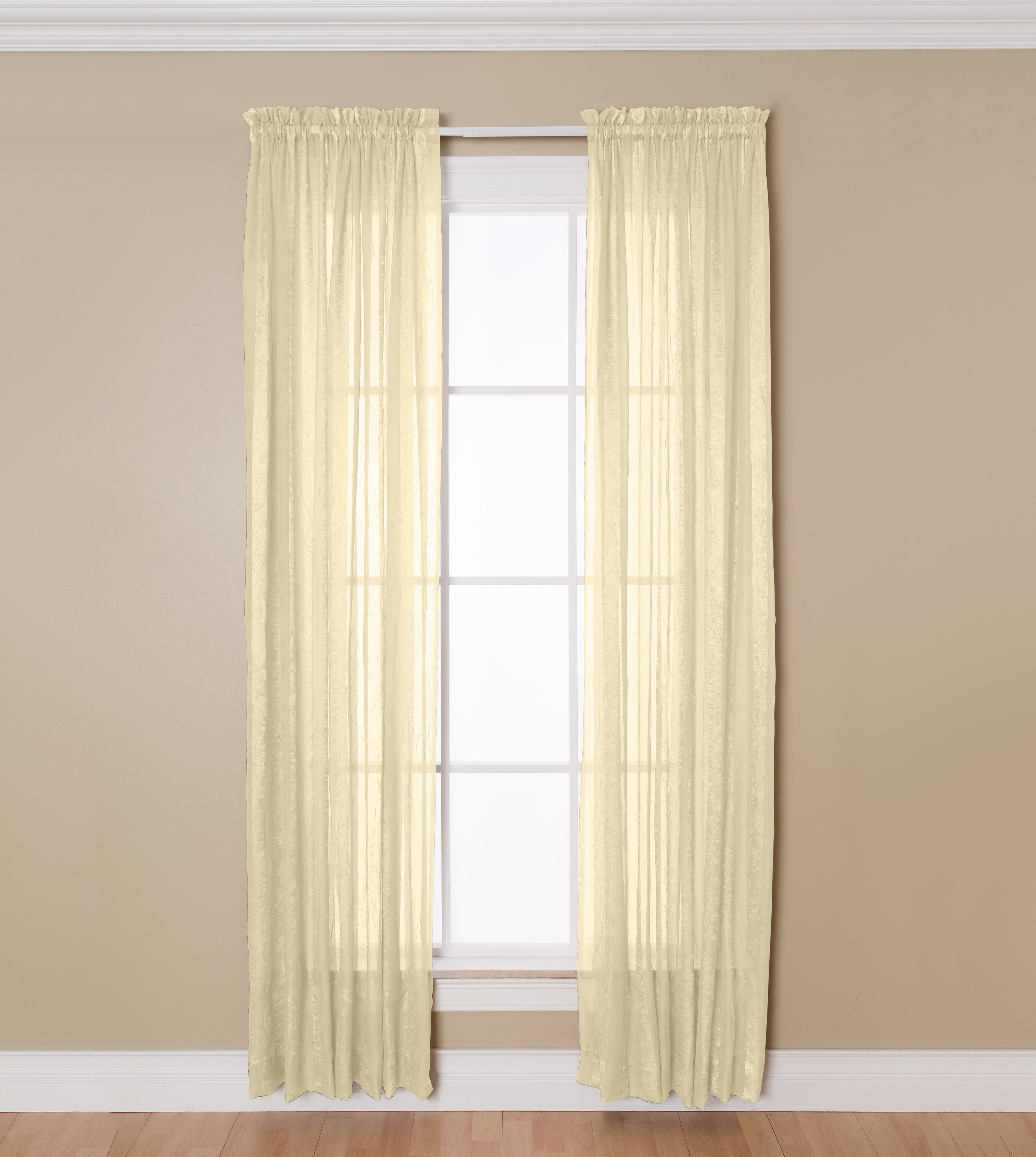 Winston Porter Clayburgh 100% Semi-Sheer Solid Color Curtain Panel with ...