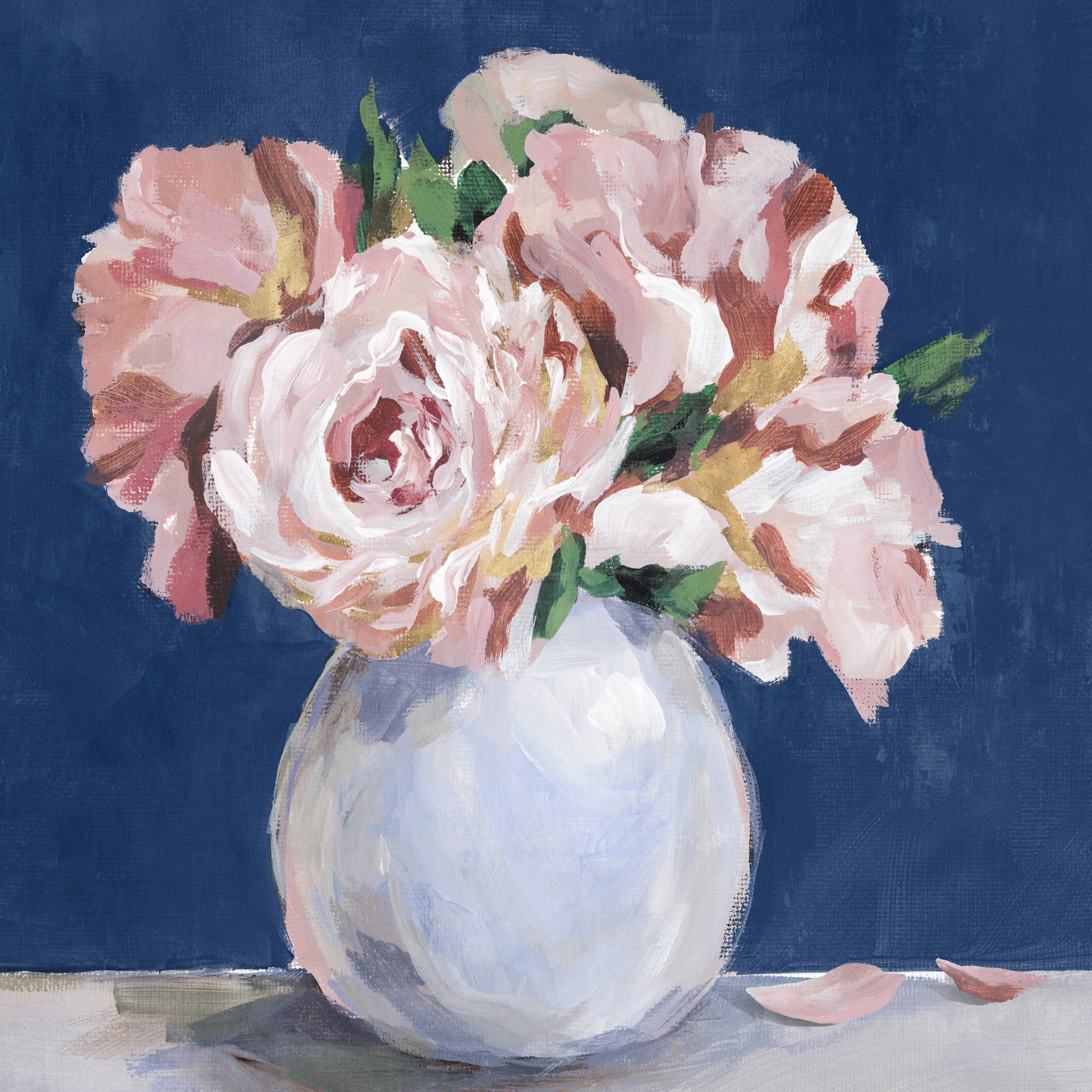 Winston Porter Sweet Peonies In Vase On Canvas by Isabelle Z Print ...