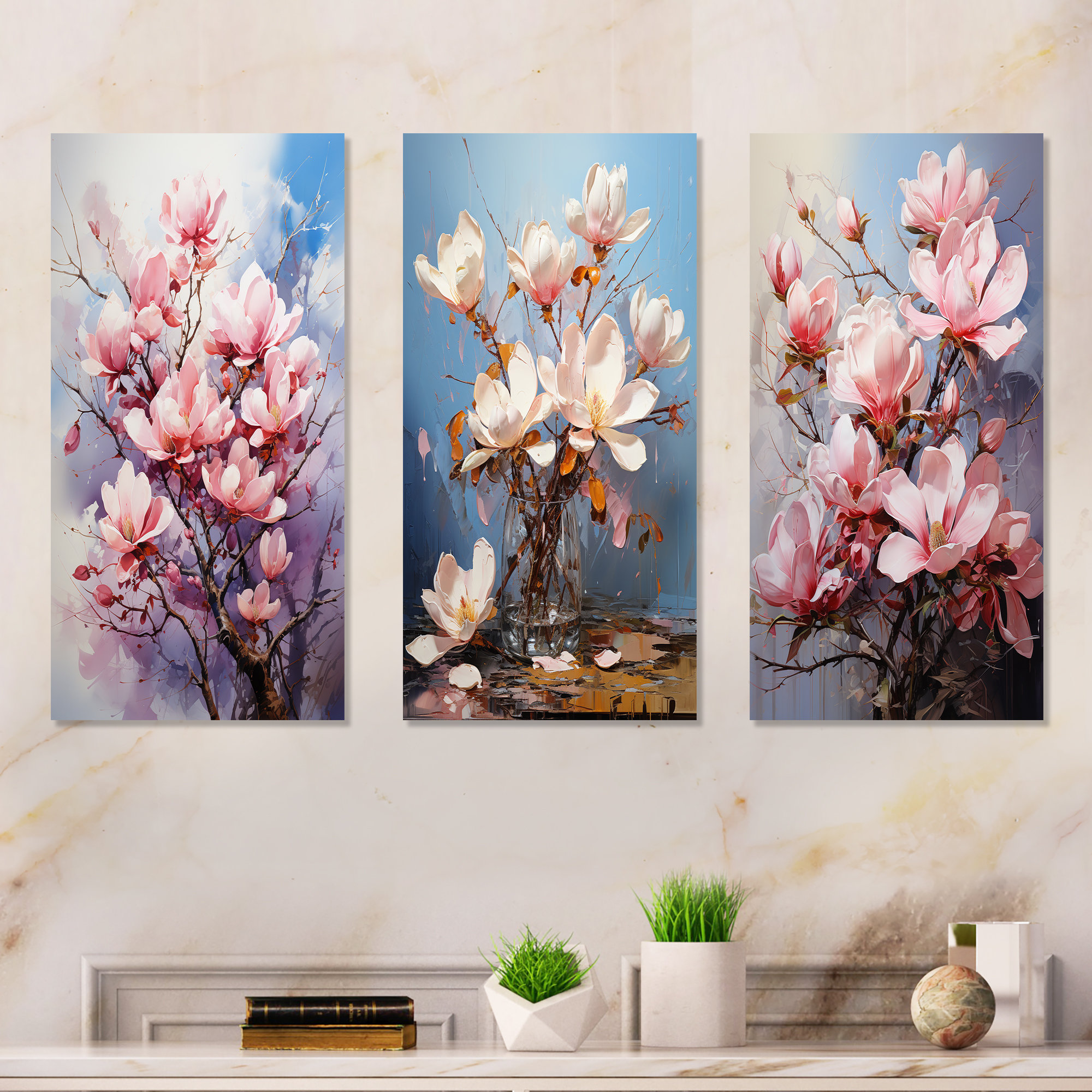 Red Barrel Studio® Magnolias Are Depicted With Bold Vibrant Serenity ...