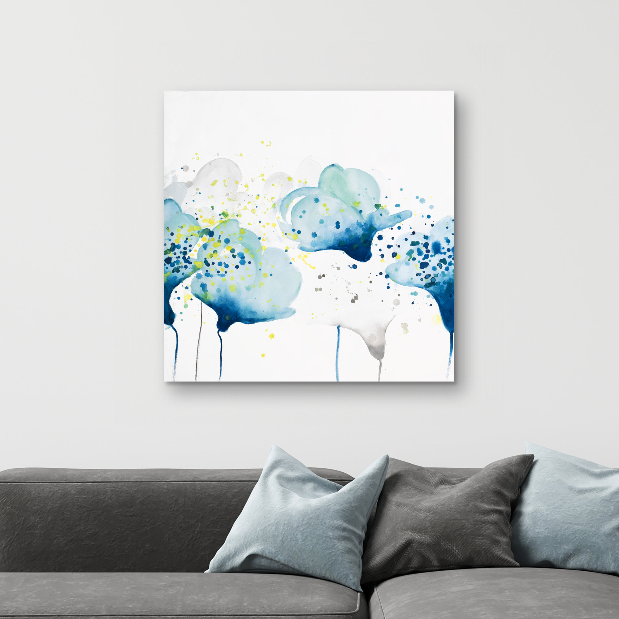 Begin Edition International Inc. Dotted paint splash flowers - 32"x32 ...