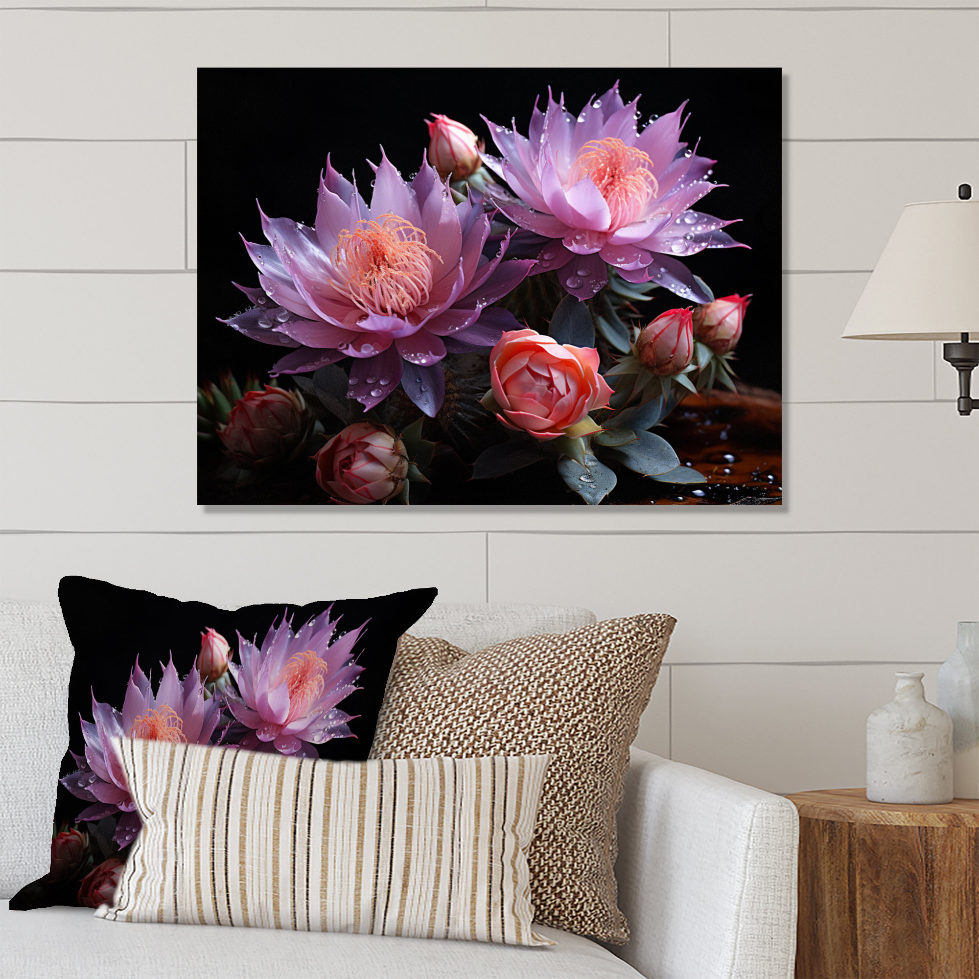 Dakota Fields Purple Pink Cactus Desert Royalty Queen - Floral Metal ...
