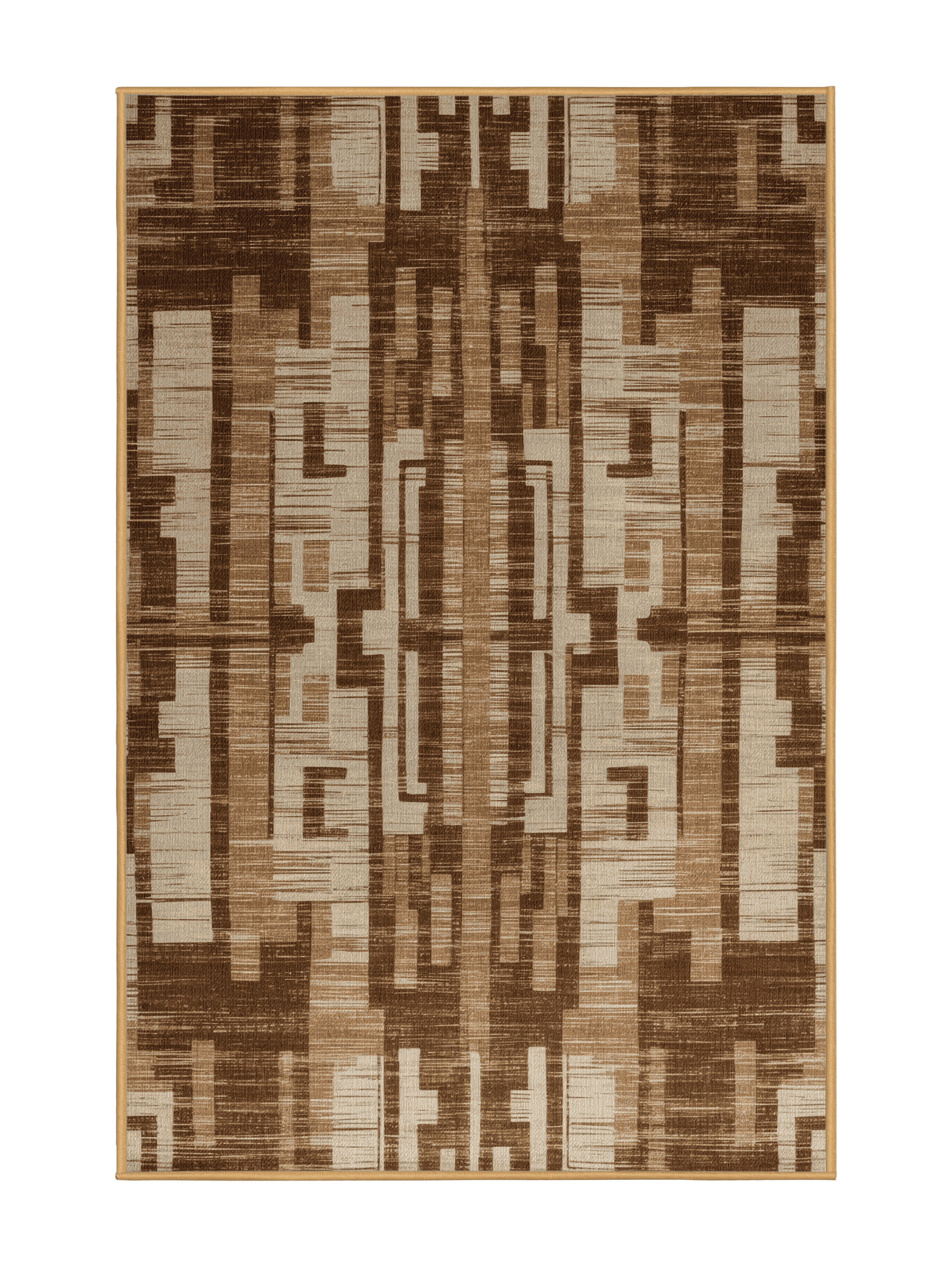 Hokku Designs Machine Washable Abstract Brown Area Rug | Wayfair
