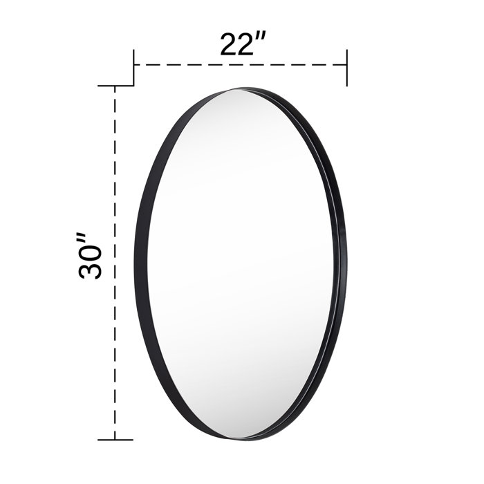 Ivy Bronx Morelock Metal Flat Wall Mirror & Reviews | Wayfair