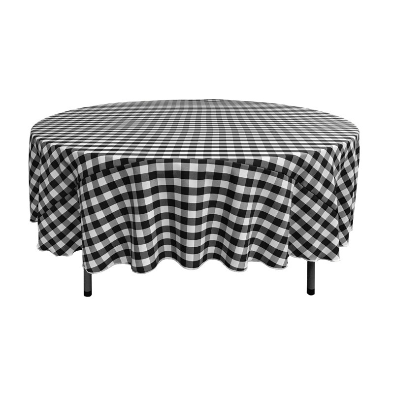 Ebern Designs Joice Round Gingham Polyester Tablecloth & Reviews | Wayfair