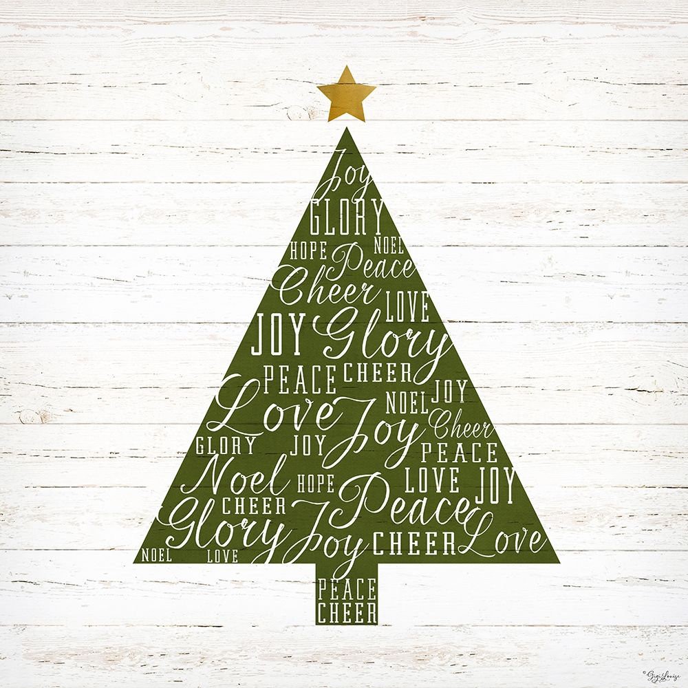 The Holiday Aisle® Christmas Words Tree Poster Print By Gigi Louise (24 ...
