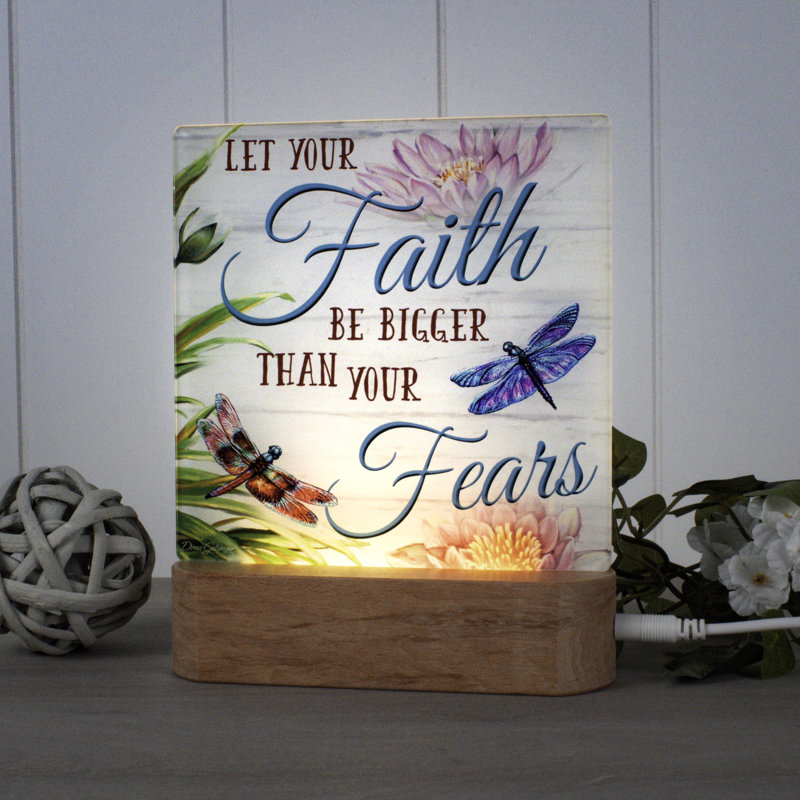 Glow Decor Faith over Fear Night Light | Wayfair