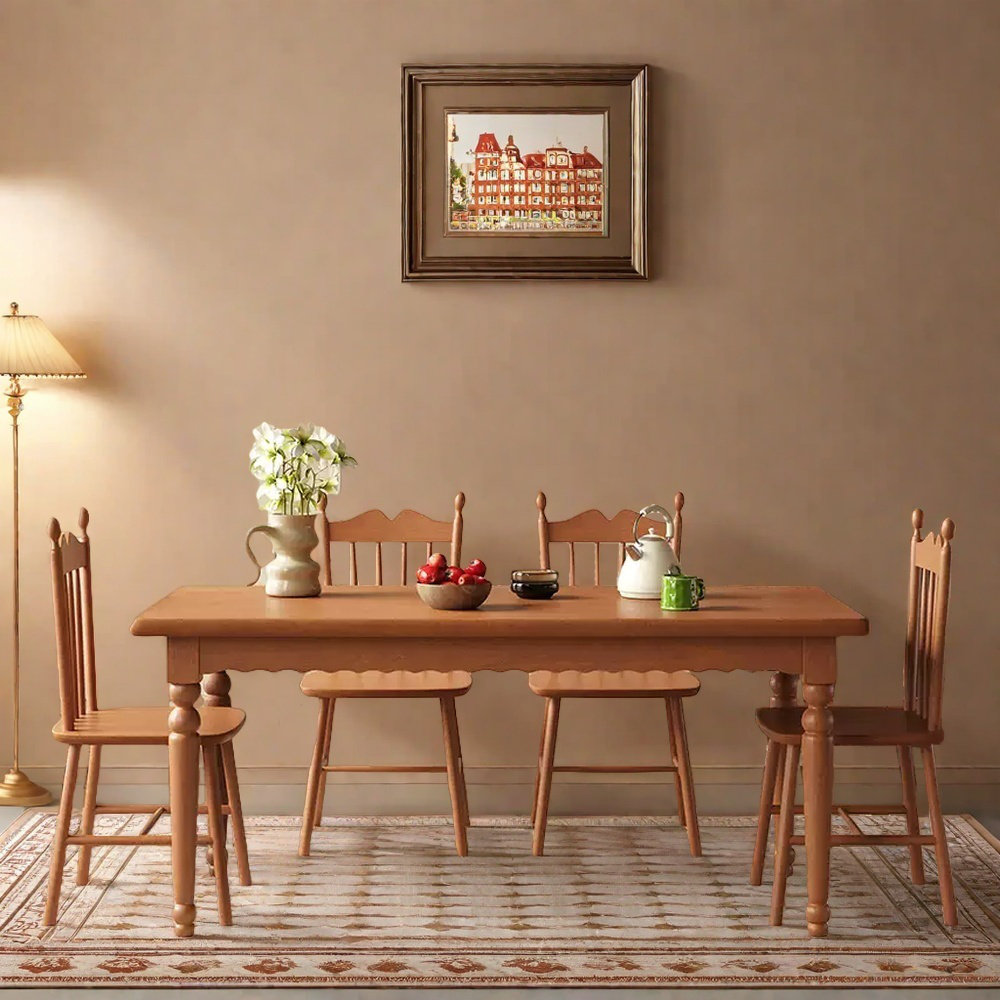 dinlin home Ash wood simple rectangular dining table set - Wayfair Canada