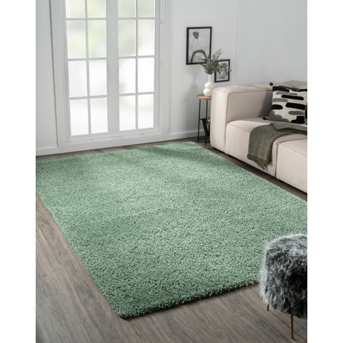 17 Stories Lush shaggy carpet ingreen & Reviews | Wayfair.co.uk