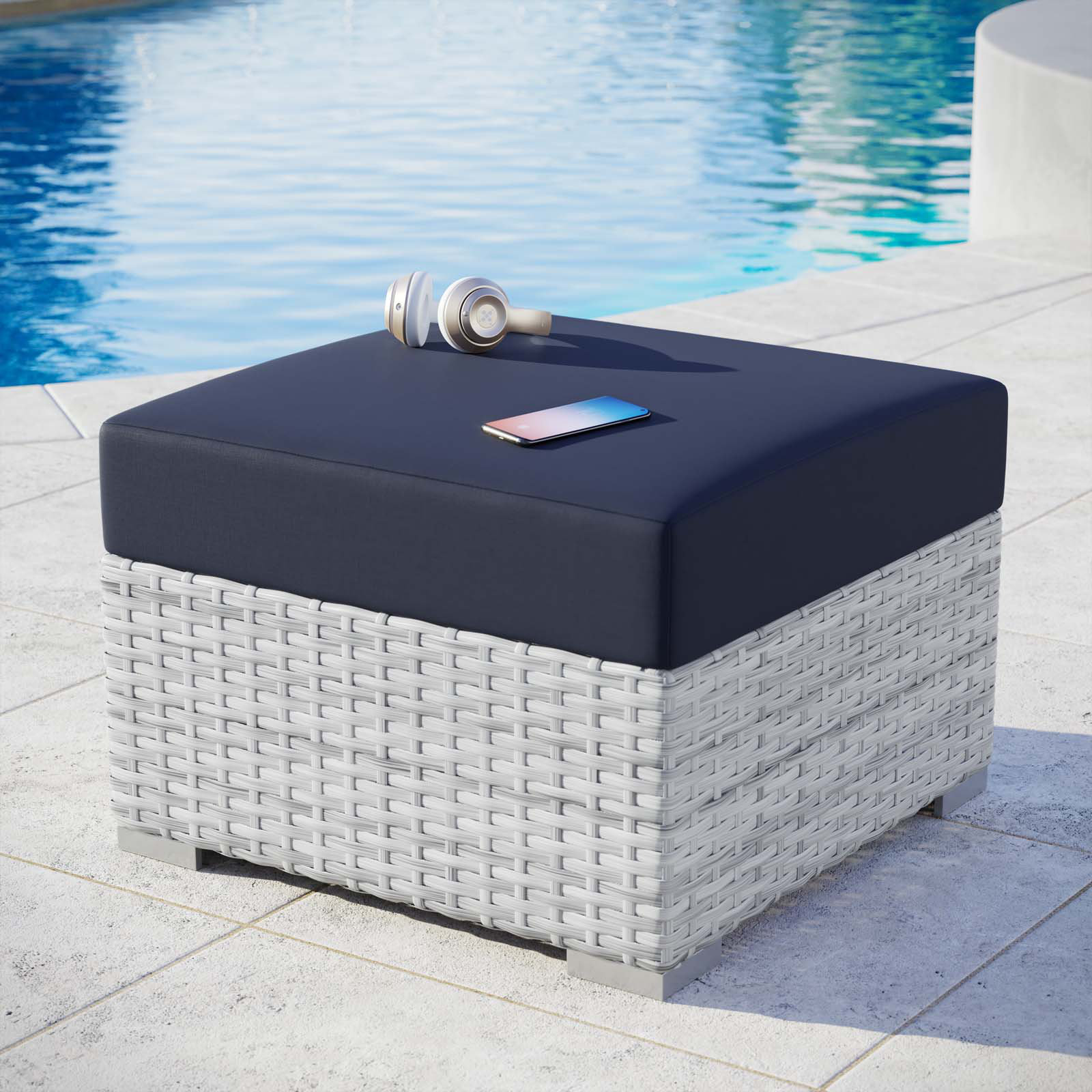 Modway Convene Outdoor Patio Ottoman | Wayfair