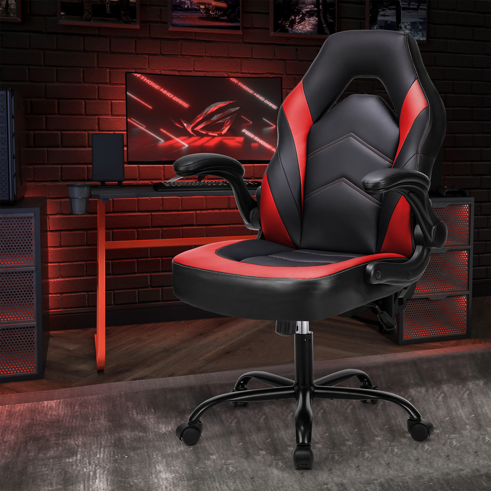 Ebern Designs Sweetcrispy Gaming Chair - PU Leather Computer Chair ...