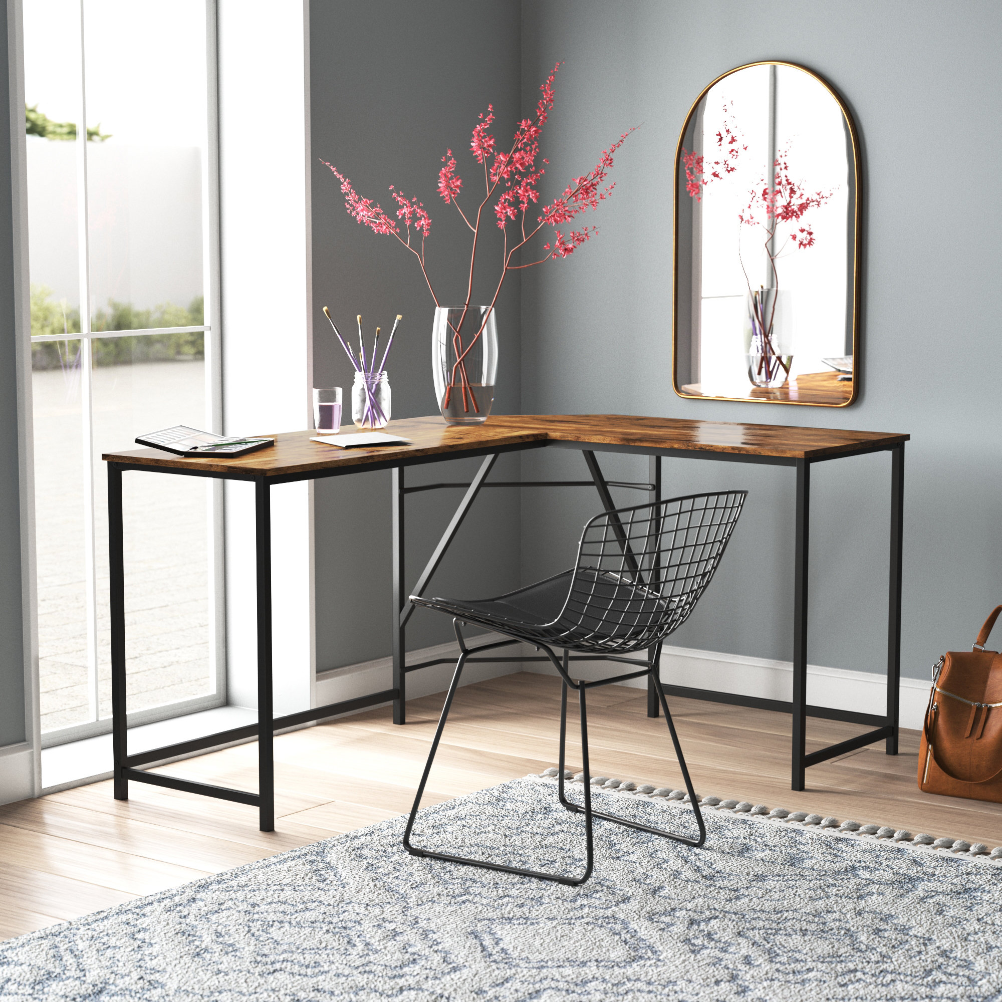 Latitude Run® Anrielle L-Shape Writing Desk | Wayfair