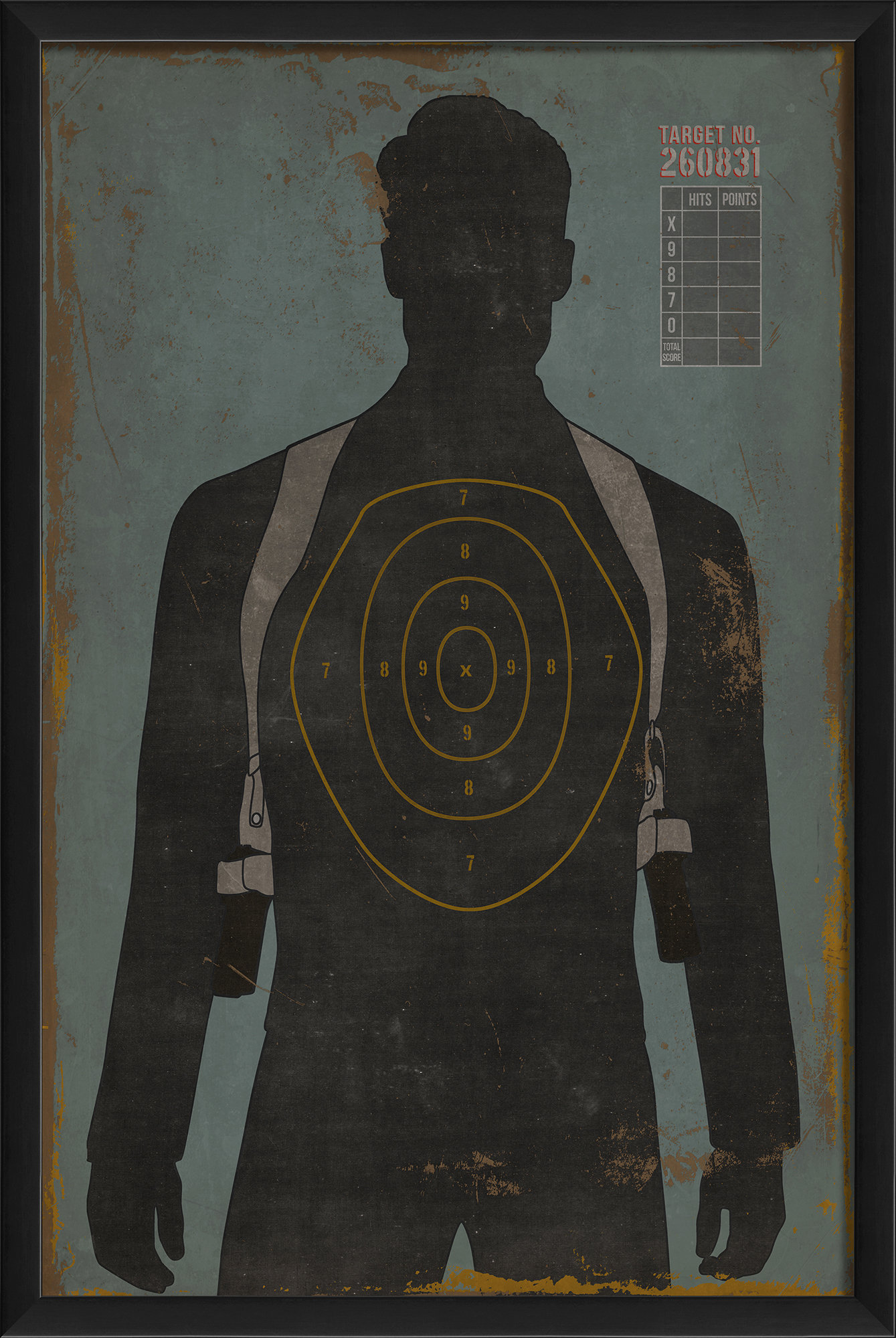 The Artwork Factory Male Human Target Framed Graphic Art | Wayfair