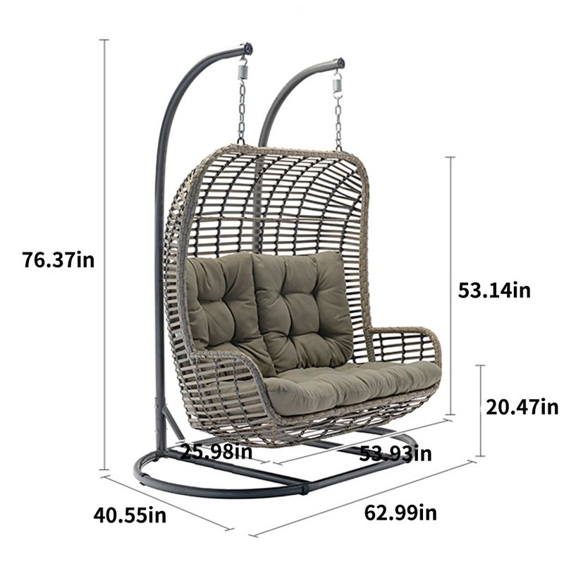 DineElegance.r Double Swing Chair with Stand | Wayfair