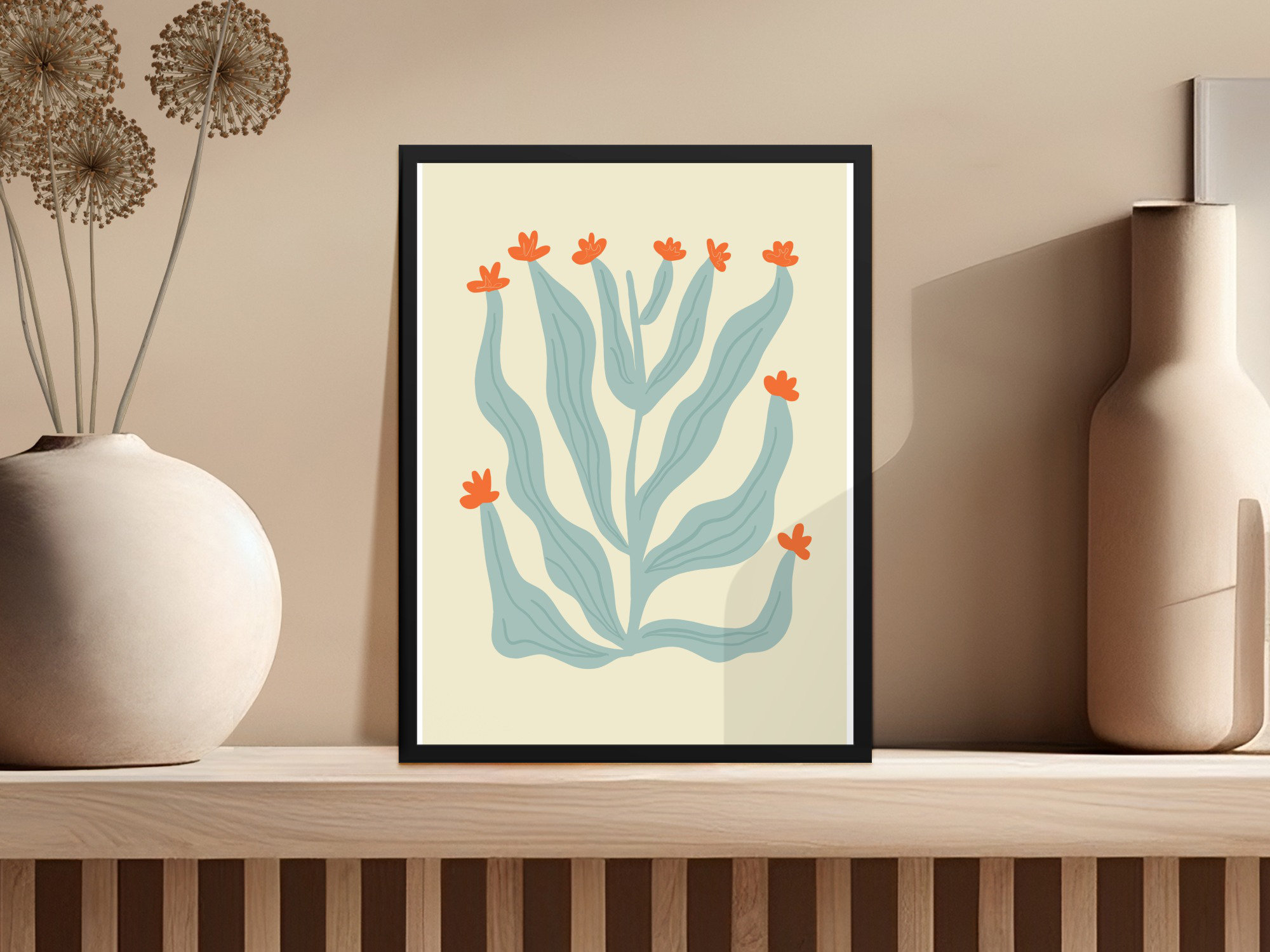 Lark Manor Abstract Winter Blooms Floral Art Illustration Colletti ...