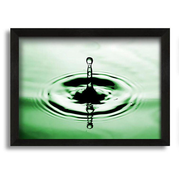 Ebern Designs Green Water Ripples - Single Picture Frame Graphic Art on ...