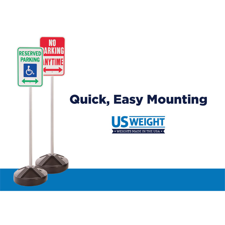 USWeight 5' Sign Post and 50 lb. Base Kit | Wayfair