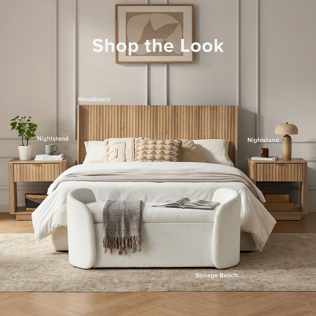 Red Barrel Studio® Jayren Fabric Upholstered Storage Bench & Reviews ...