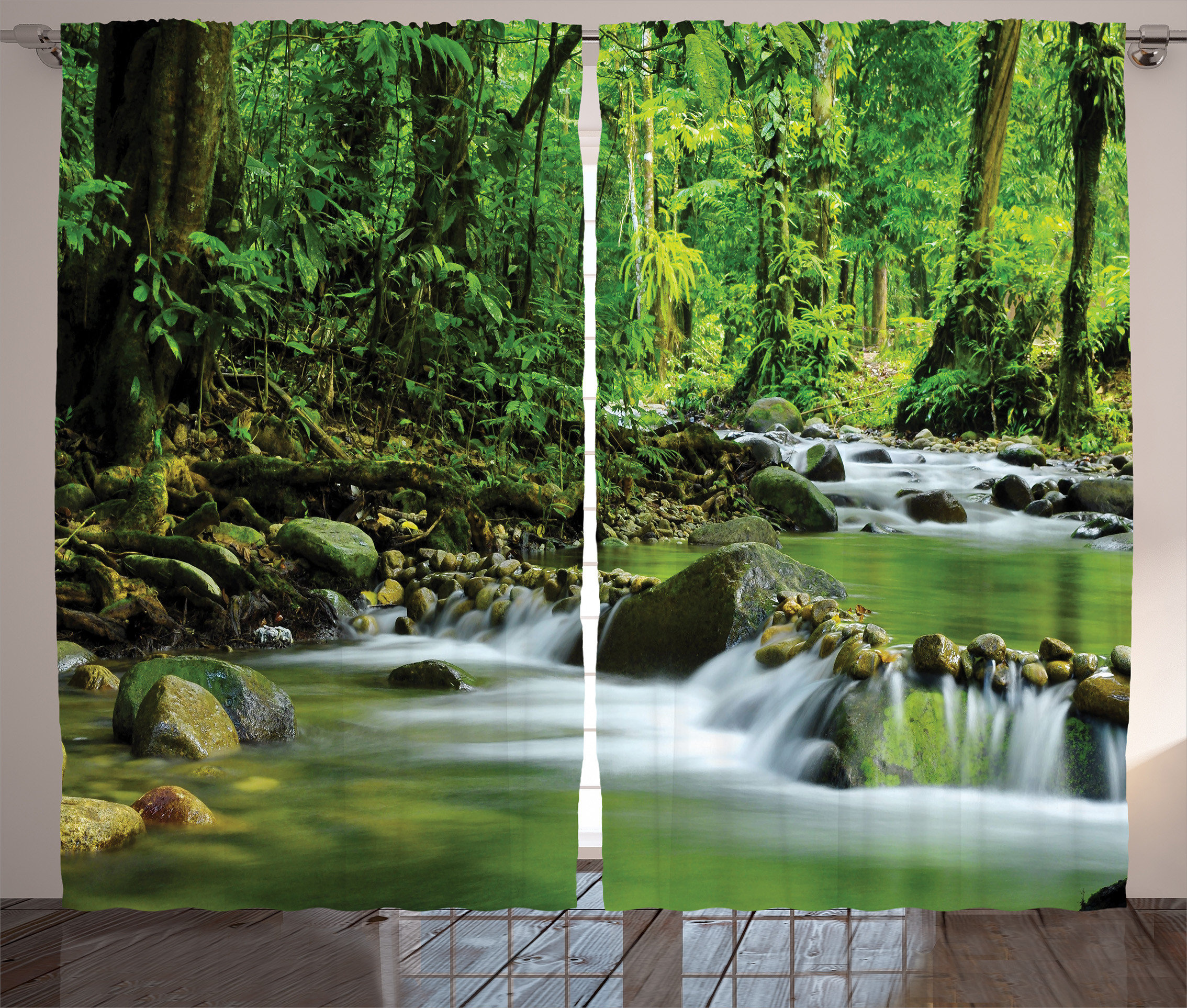 East Urban Home Skilynn East Urban Home Curtains 2 Panel Set, Tropic ...