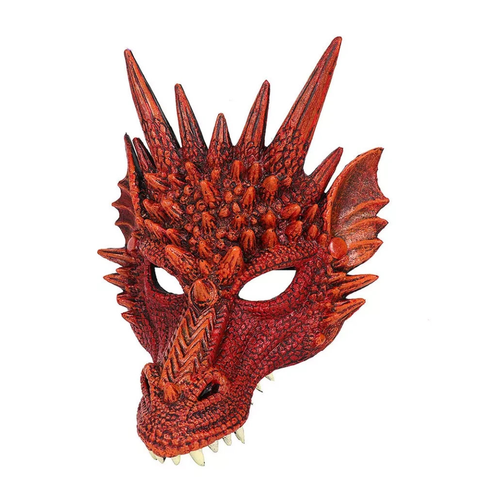 The Holiday Aisle® Halloween 3D Dragon Mask Scary Animal Half Face ...