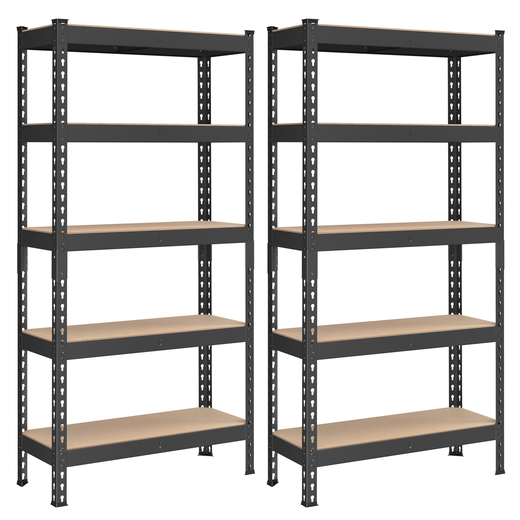 Rebrilliant 5-Tier Adjustable Shelving Units (Set of 2) & Reviews | Wayfair