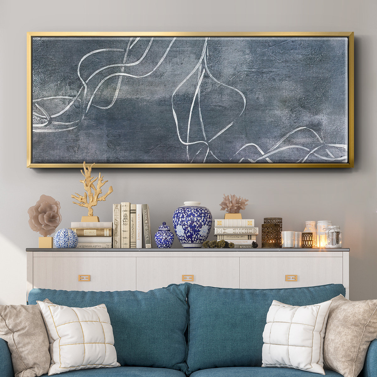 Wexford Home Organic Lining I - Framed Canvas | Wayfair