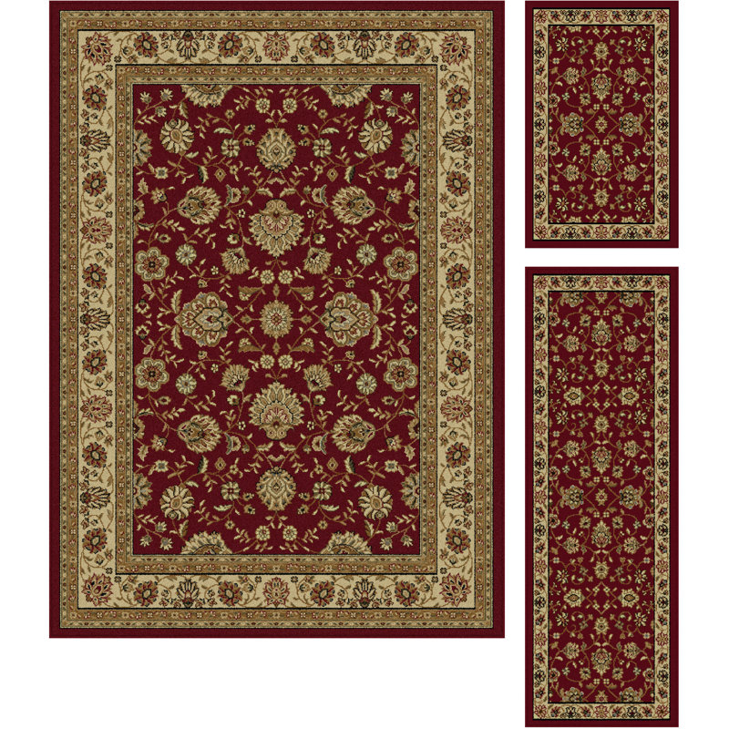Astoria Grand Lapp Power Loom Performance Red 3 Pc. Rug Set & Reviews ...