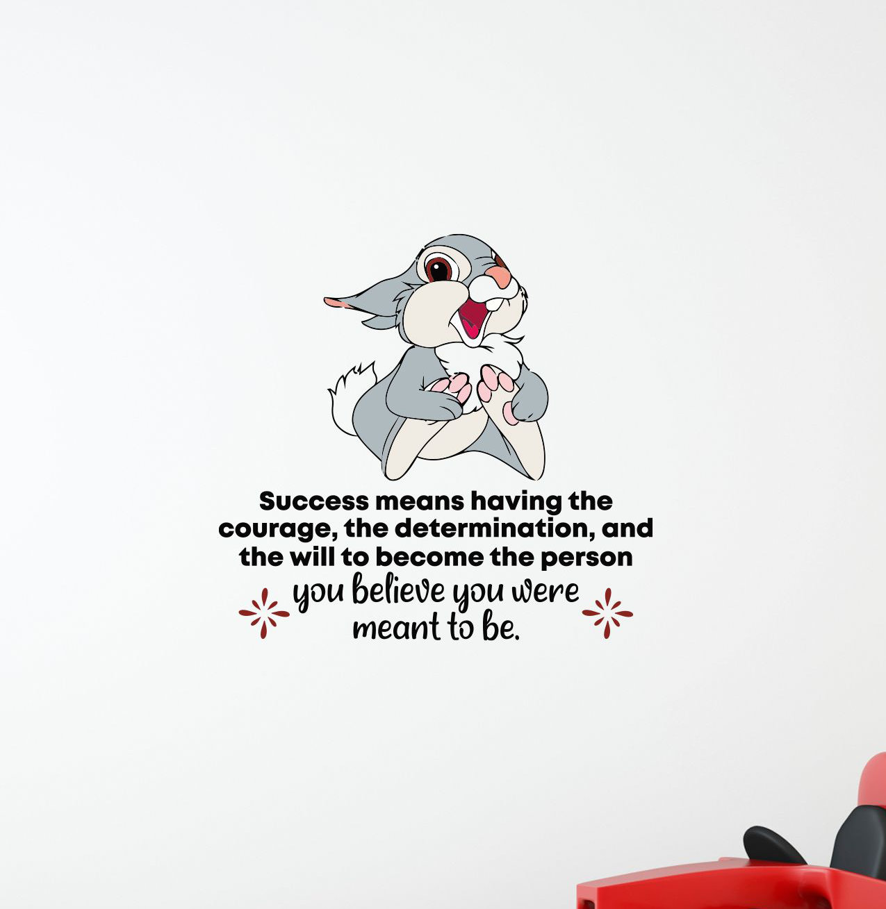 Zoomie Kids Success Bunny Rabbit Life Quote Cartoon Quotes Wall Sticker ...