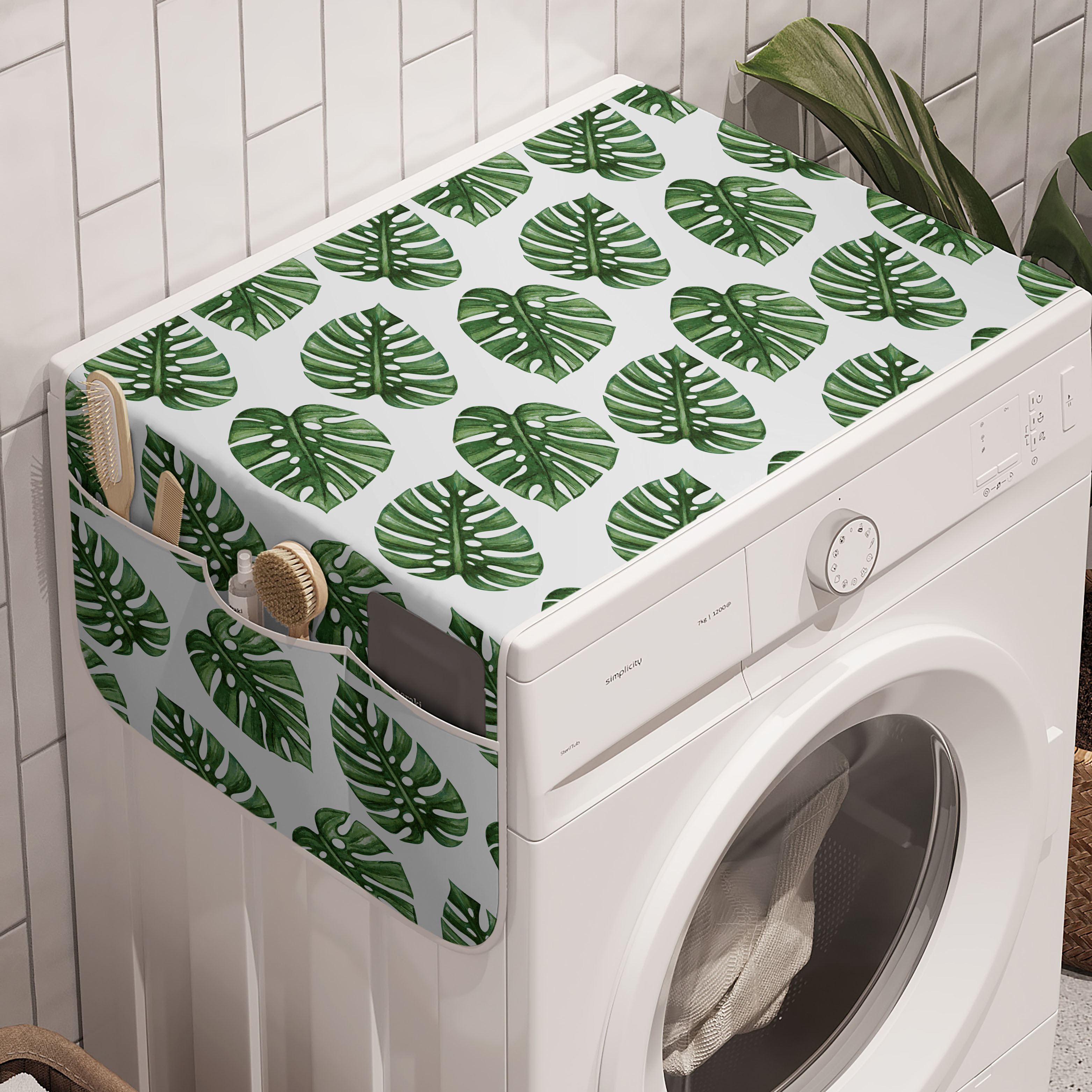 East Urban Home Leaf Washing Machine Organizer Pack Of 2 47" X 18.5 ...