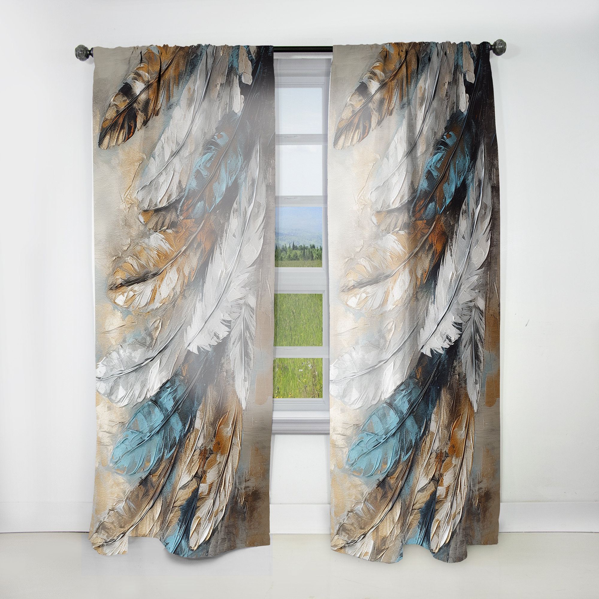 East Urban Home Darr - Gold Feather Extravaganza II - Glam Feather ...