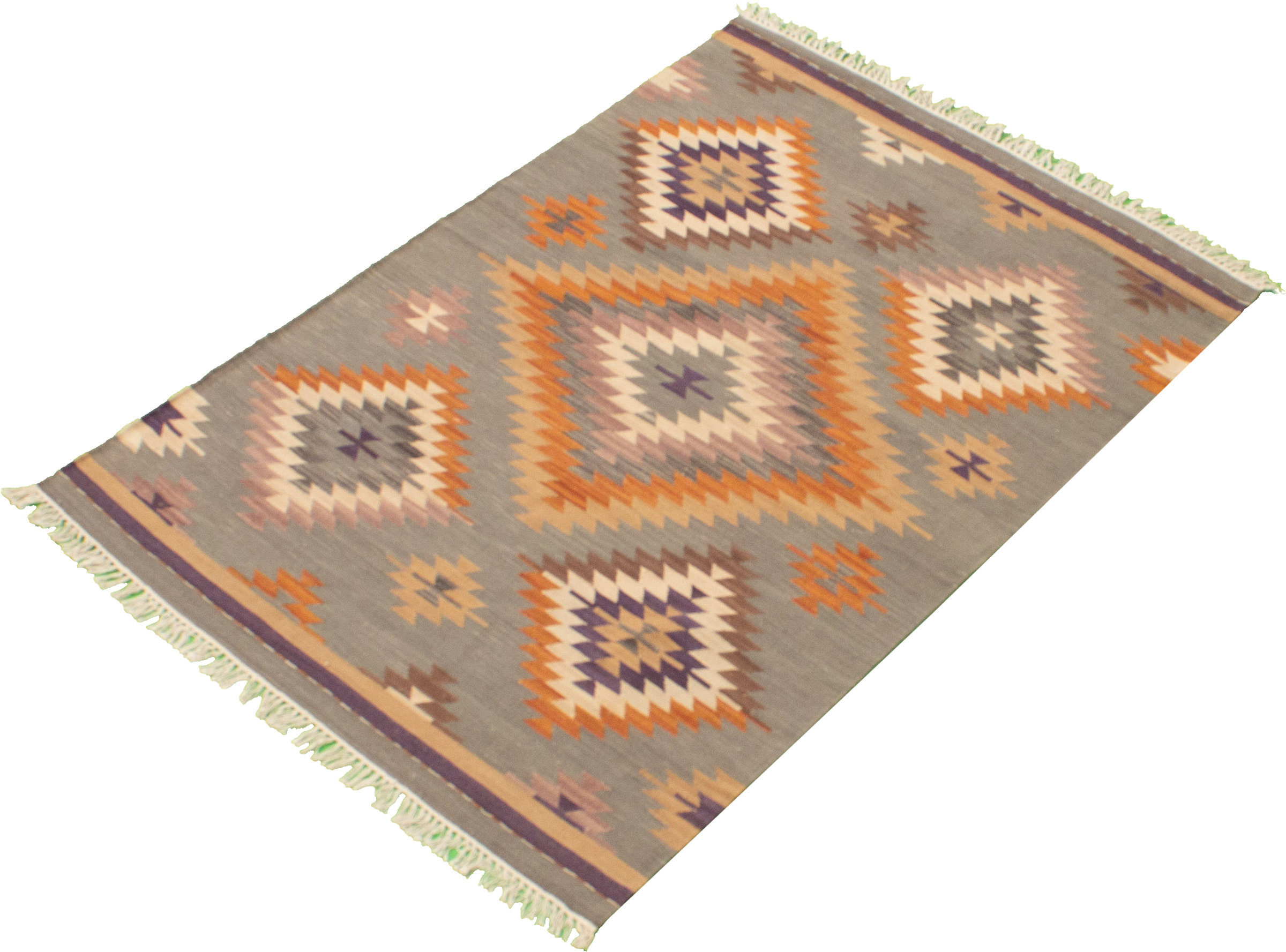 Foundry Select Innis Oriental Handmade Kilim Wool Gray/Beige Area Rug ...