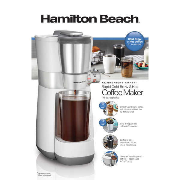 Hamilton Beach® Convenient Craft Rapid Cold Brew and Hot Coffee Maker ...
