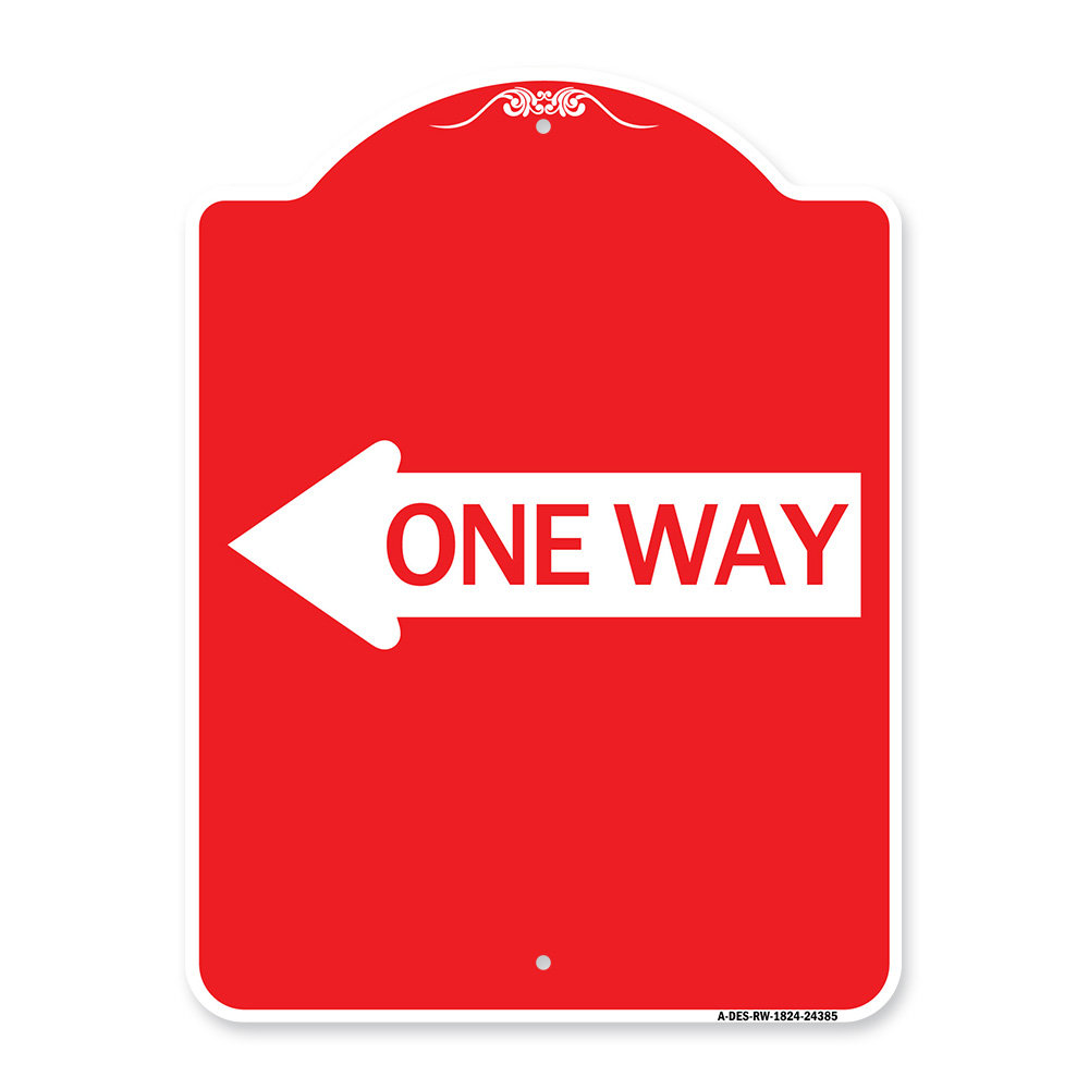 Signmission Designer Series Sign - One Way (With Left Arrow)/24385 ...